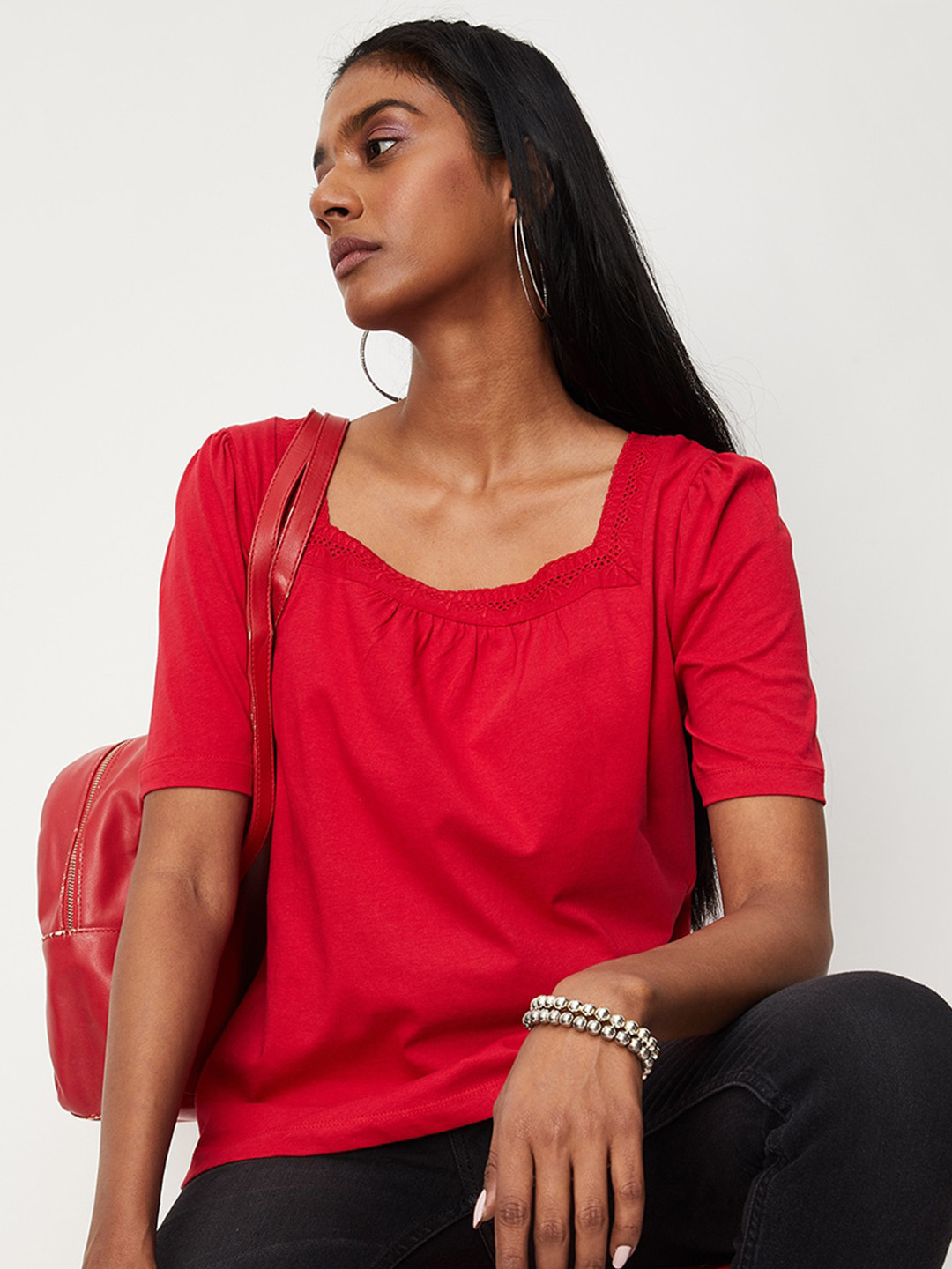 Buy Max Red Top - Tops for Women 22044652 | Myntra
