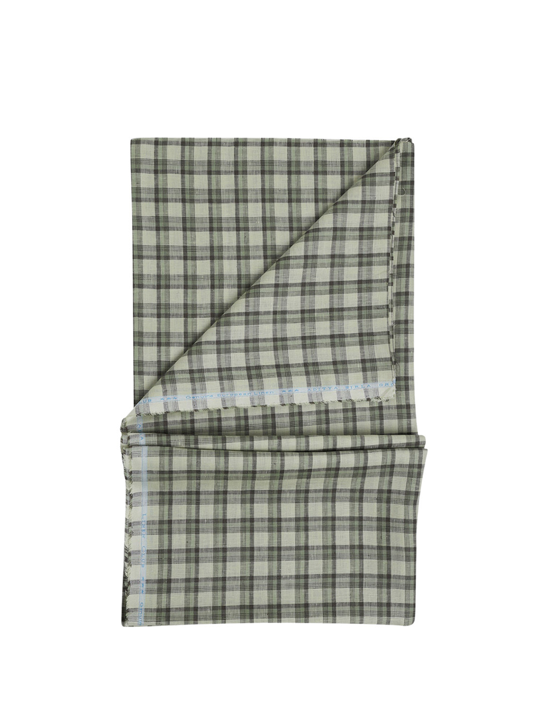 Buy Linen Club Men Checked Pure Lenin Shirt Clothing Fabric - Clothing ...