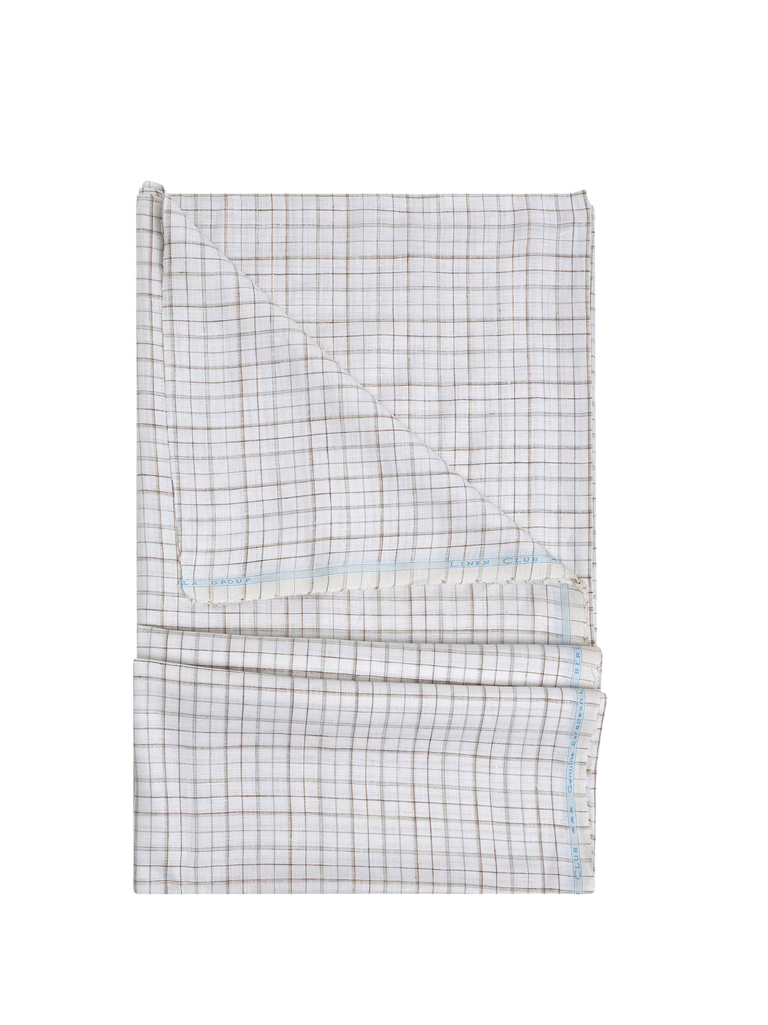 Buy Linen Club Men Checked Pure Lenin Shirt Clothing Fabric - Clothing ...