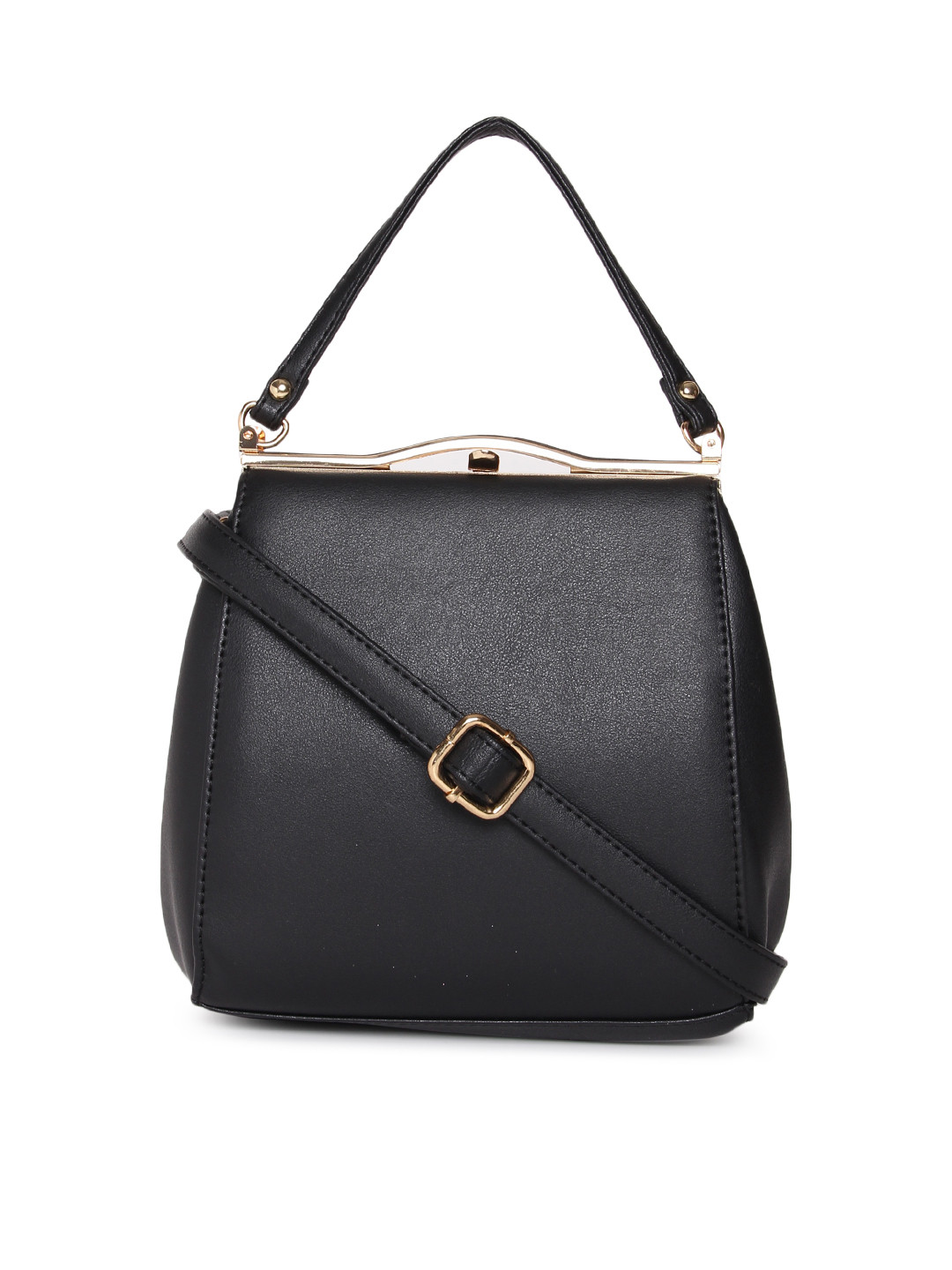 Buy CODE By Lifestyle Black Solid Handheld Bag - Handbags for Women ...