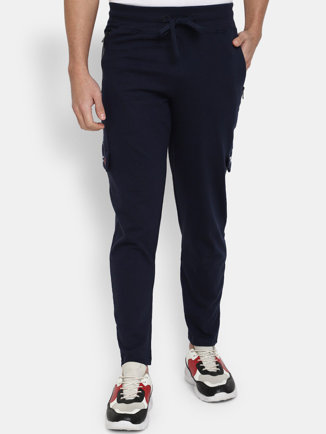 Buy V Mart Men Colourblocked Mid Rise Straight Jogger - Track Pants for ...