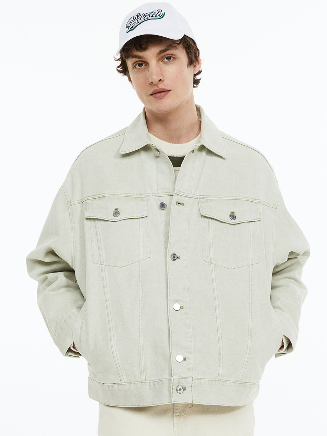 Buy H&M Men Boxy Twill Denim Jacket - Jackets for Men 22067320 | Myntra