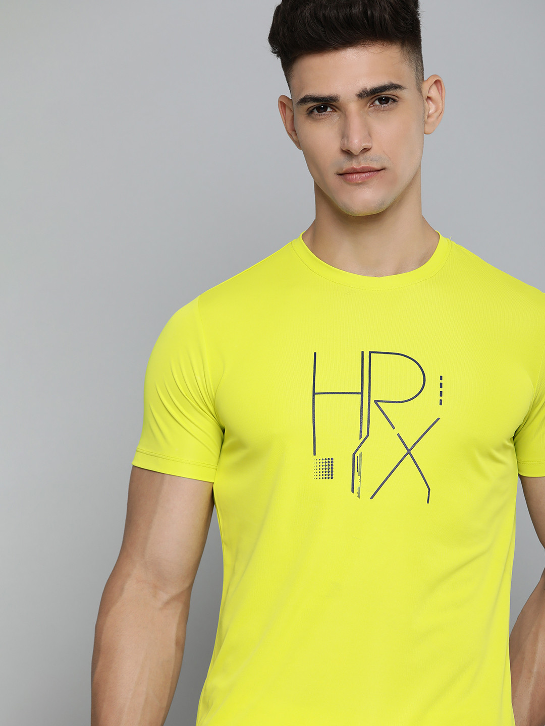 Buy HRX By Hrithik Roshan Brand Logo Printed Rapid Dry Running T Shirt ...