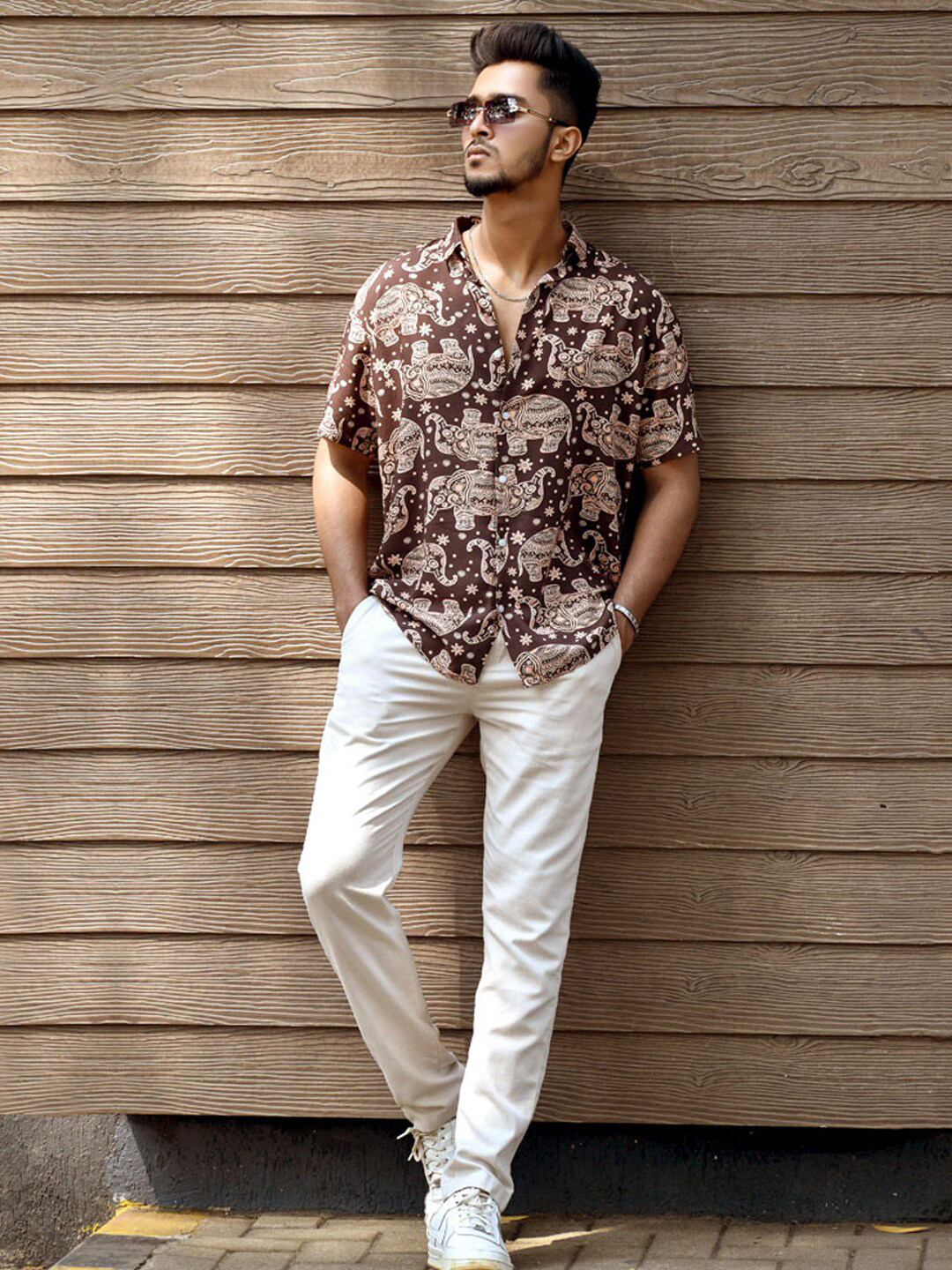 Buy Powerlook Ethnic Motifs Printed Casual Shirt - Shirts for Men ...