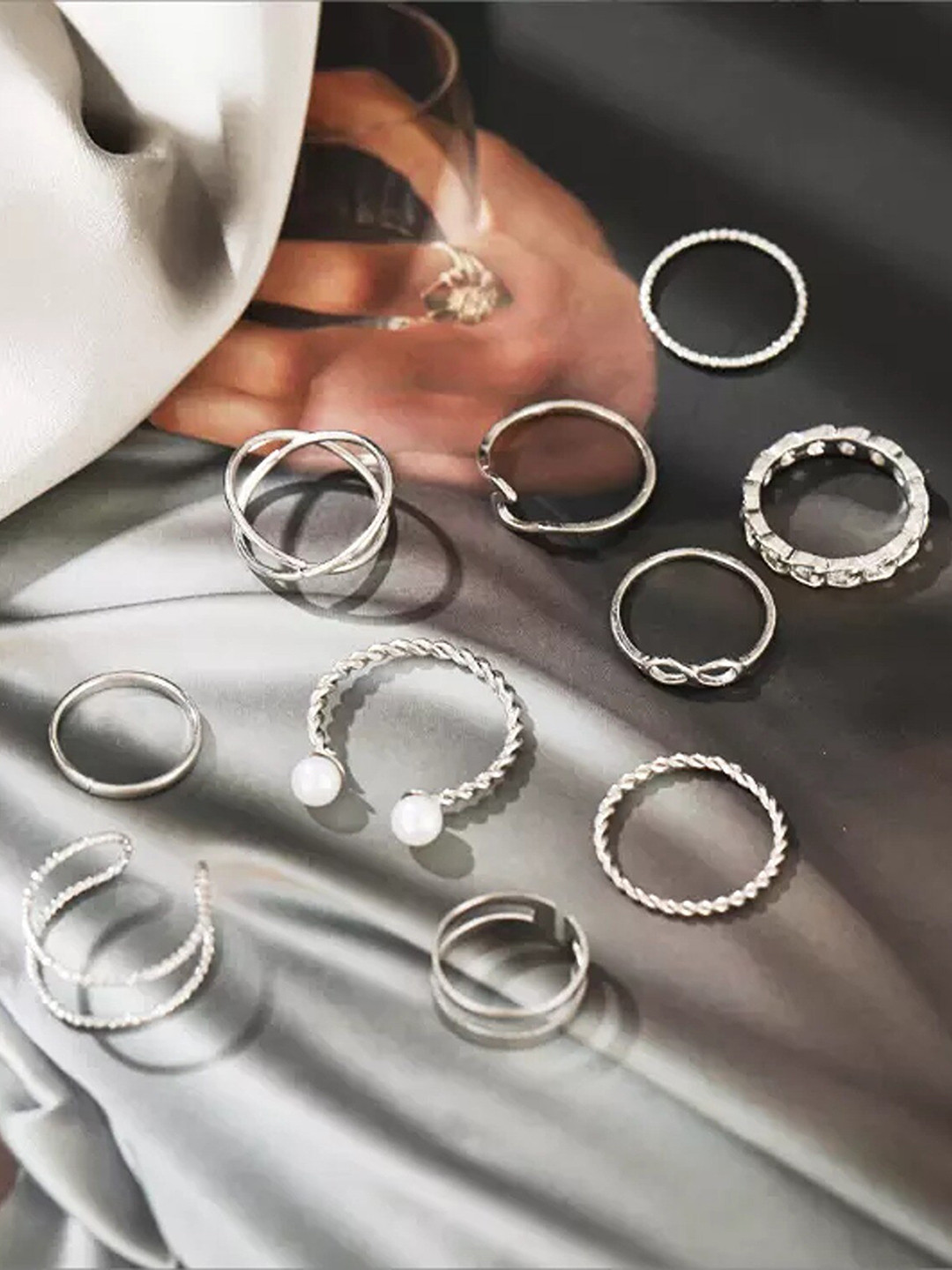 Buy Pinapes Set Of 20 Bohemian Finger Rings - Ring for Unisex 22073332 ...