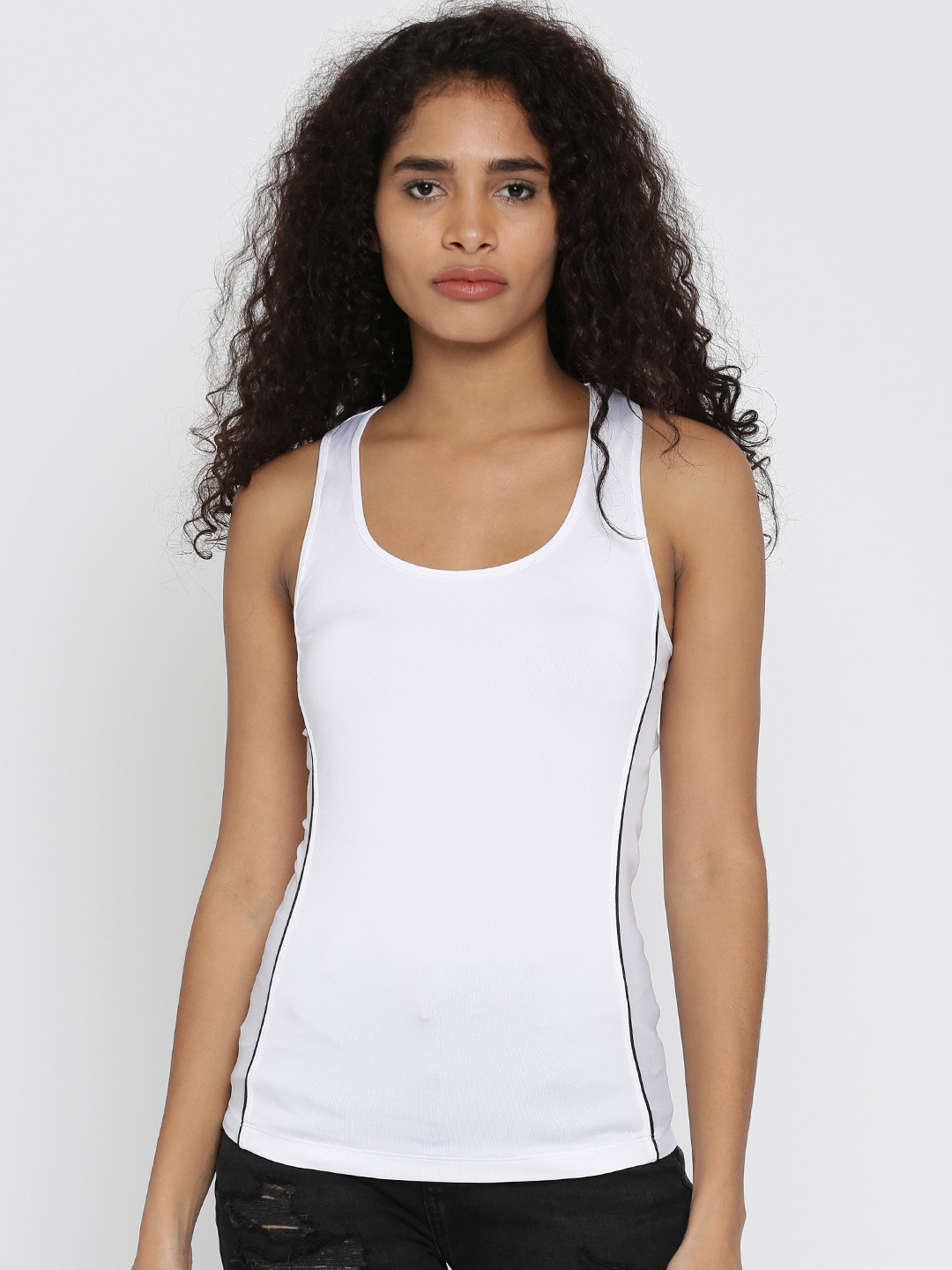 Buy FOREVER 21 Women White Solid Tank Top - Tops for Women 2207455 | Myntra