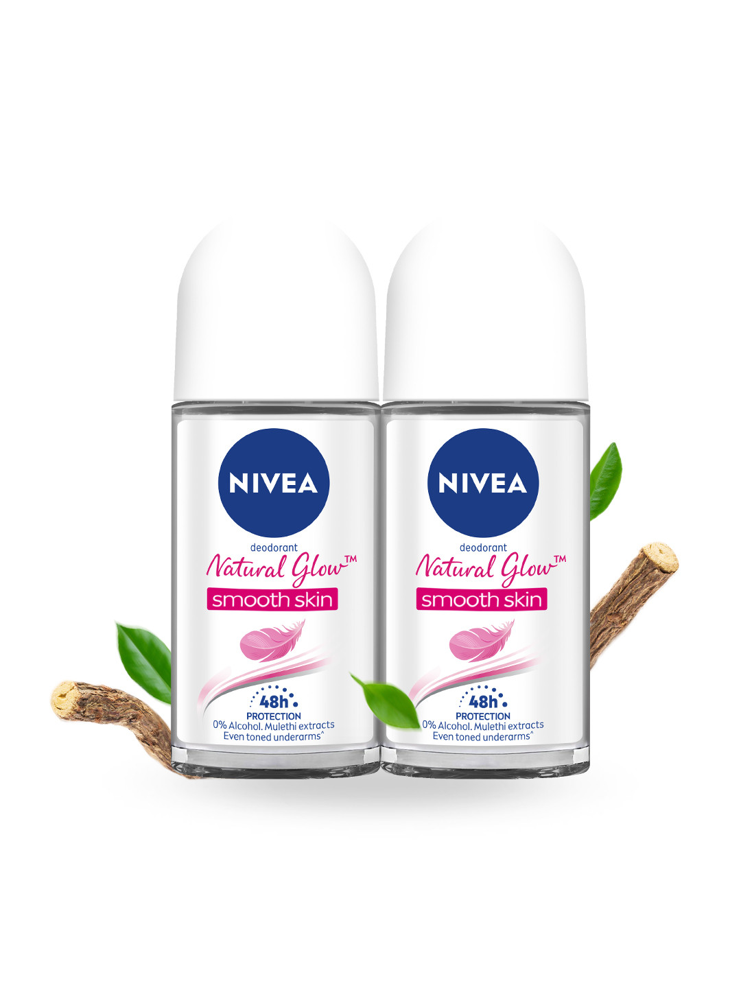 Buy Nivea Women Set Of 2 Natural Glow Smooth Skin Roll On Deodorants 50 ...