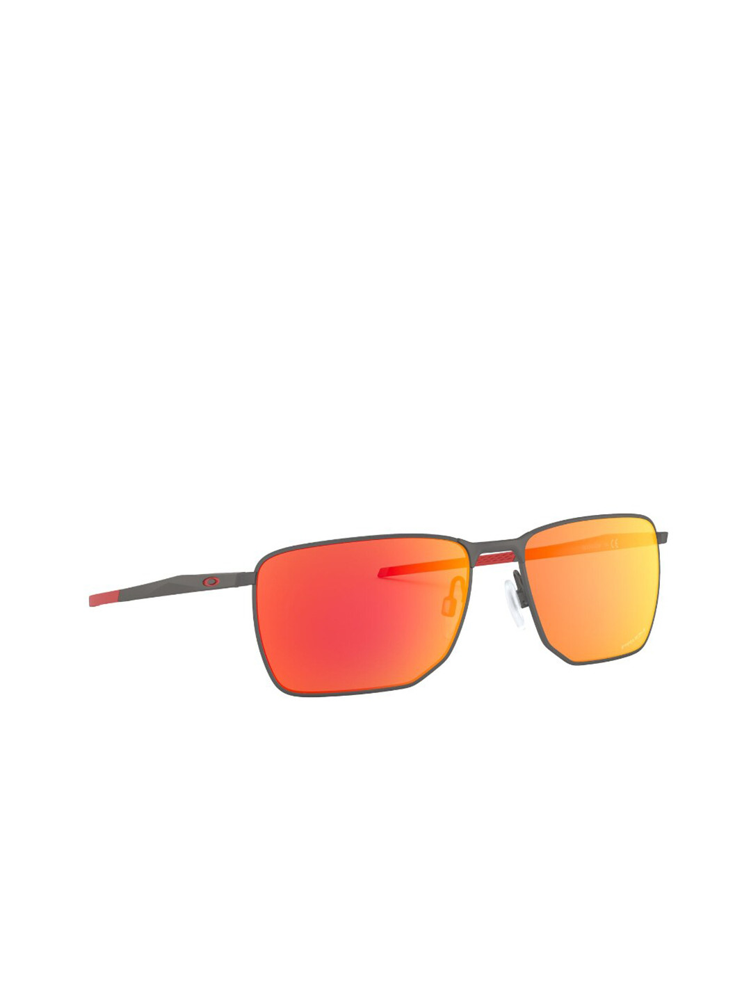 Buy OAKLEY Men UV Protected Red Lens Rectangle Sunglasses ...