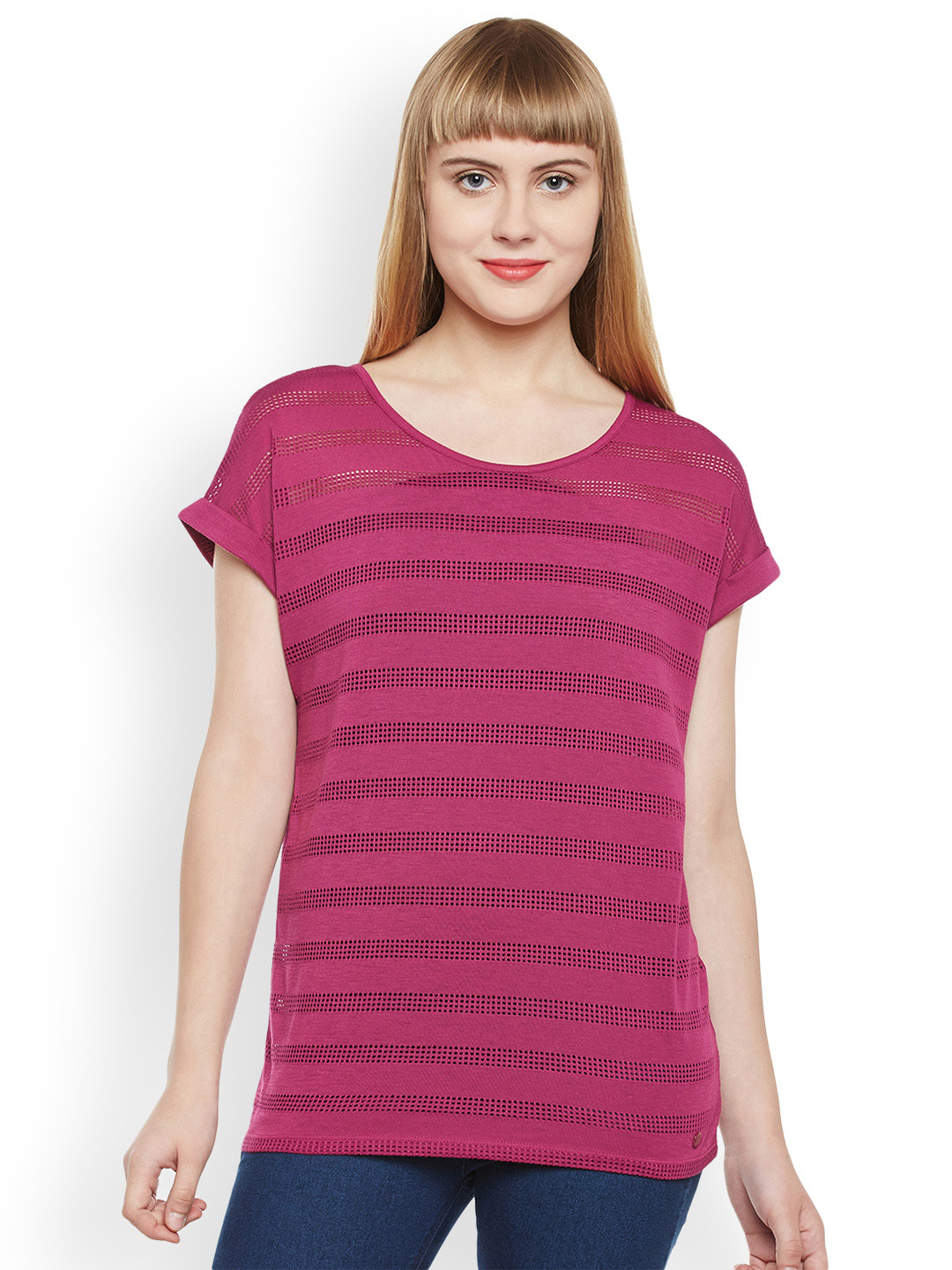 Buy Tom Tailor Women Pink Solid Top - Tops for Women 2208448 | Myntra