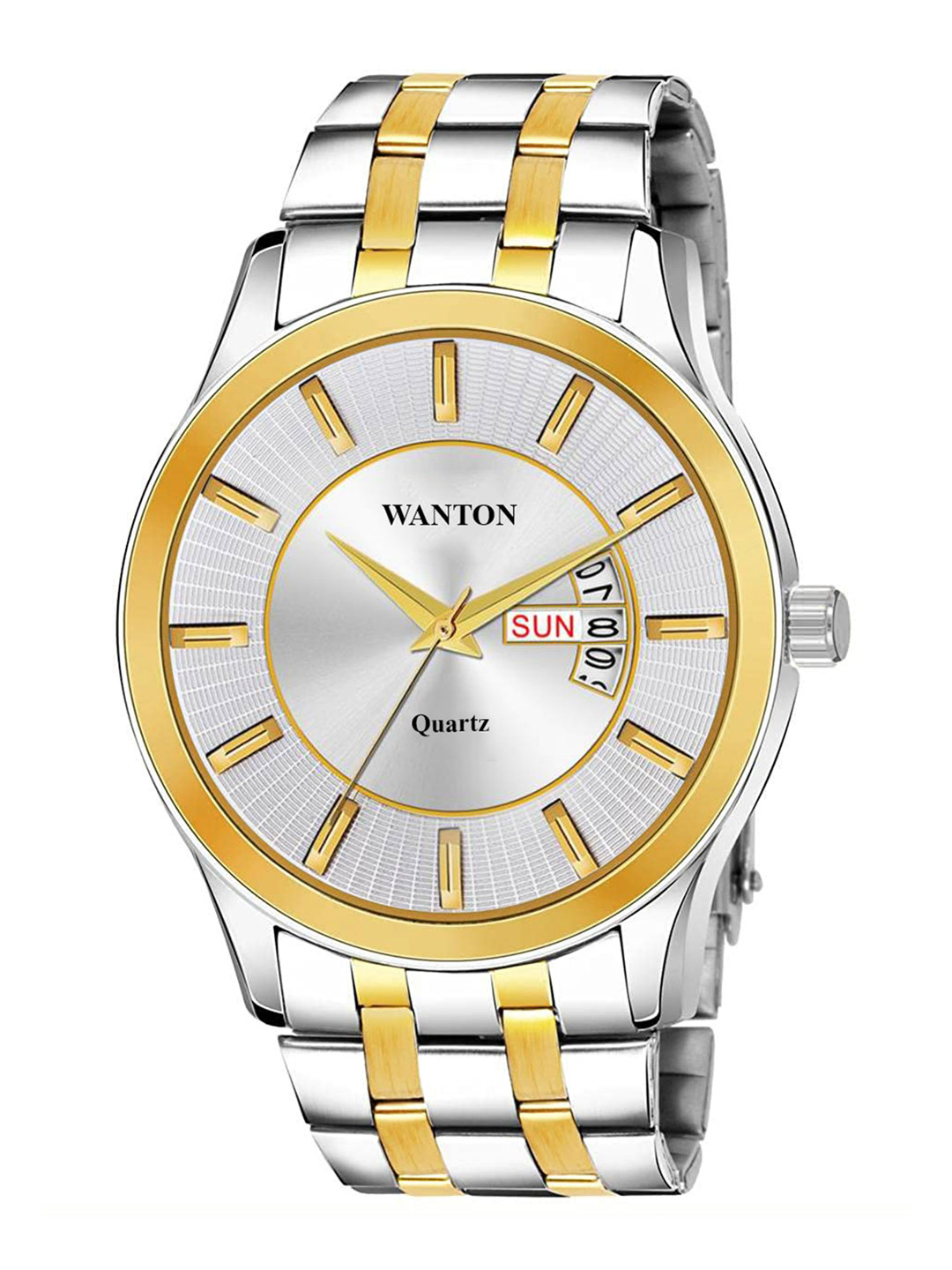 Buy WANTON Men Stainless Steel Bracelet Style Straps Analogue Multi ...