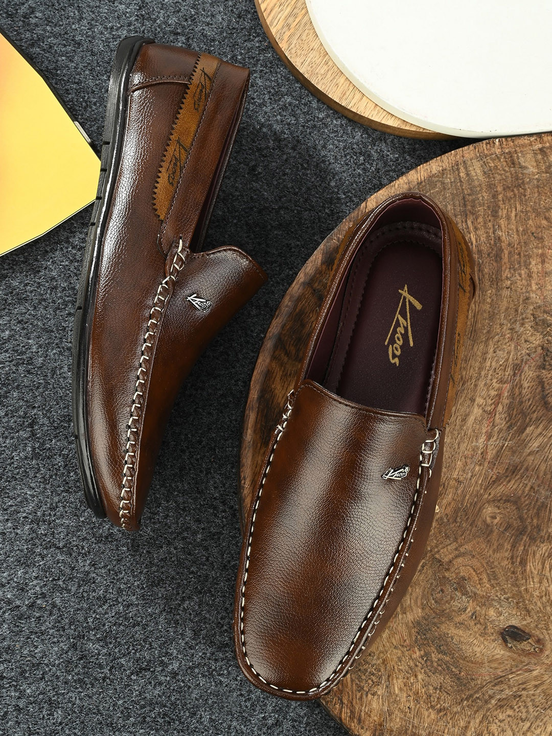 Buy Knoos Men Square Toe Comfort Insole Penny Loafers - Casual Shoes ...