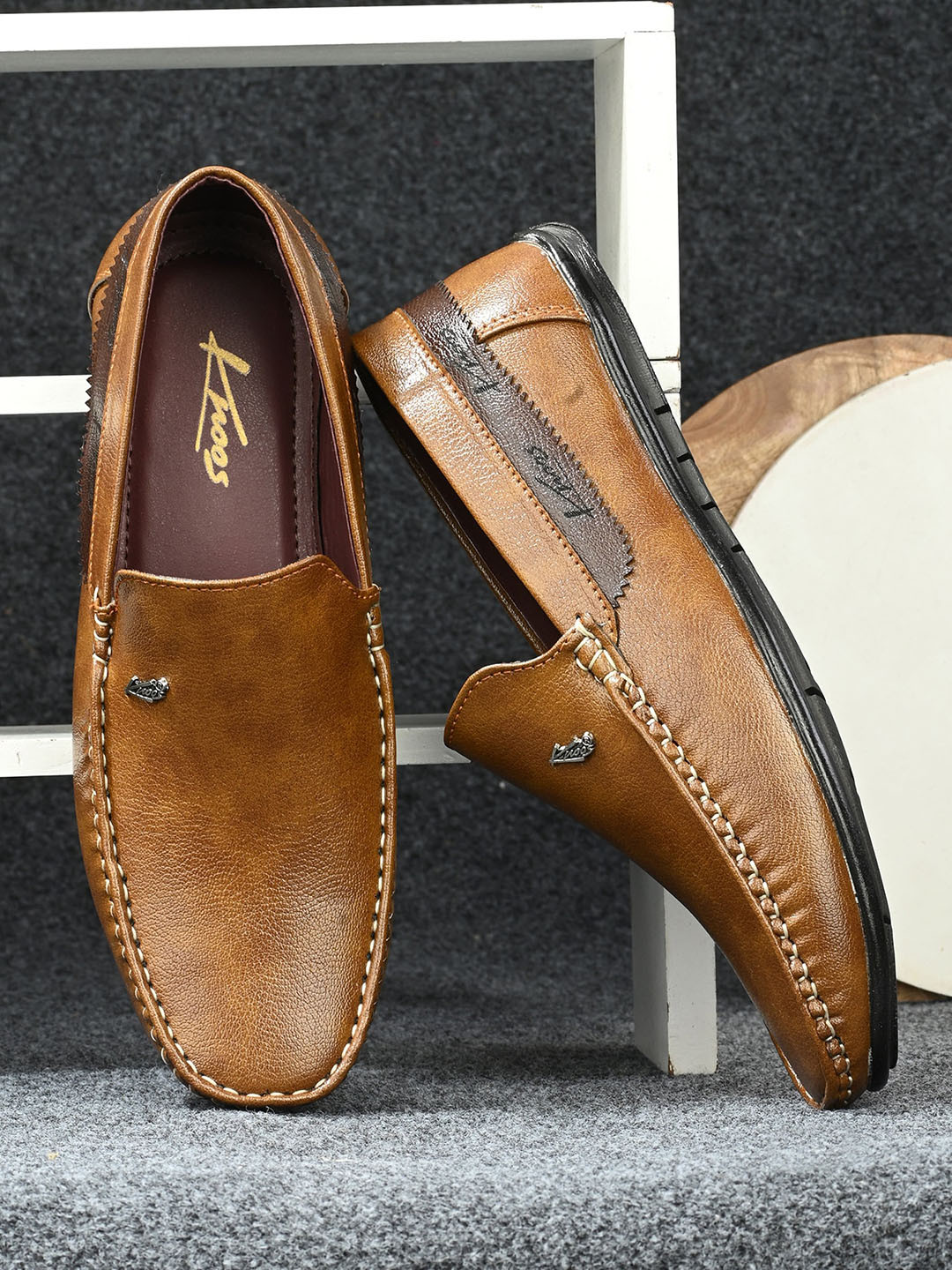 Buy Knoos Men Square Toe Comfort Insole Penny Loafers - Casual Shoes ...