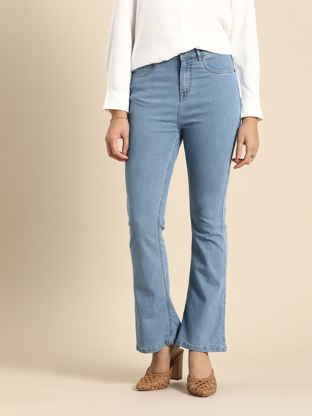 Buy All About You Women Bootcut Light Fade Stretchable Mid Rise Jeans ...