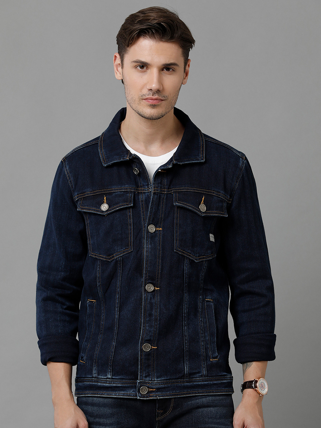 Buy Voi Jeans Spread Collar Denim Jacket - Jackets for Men 22115354 ...