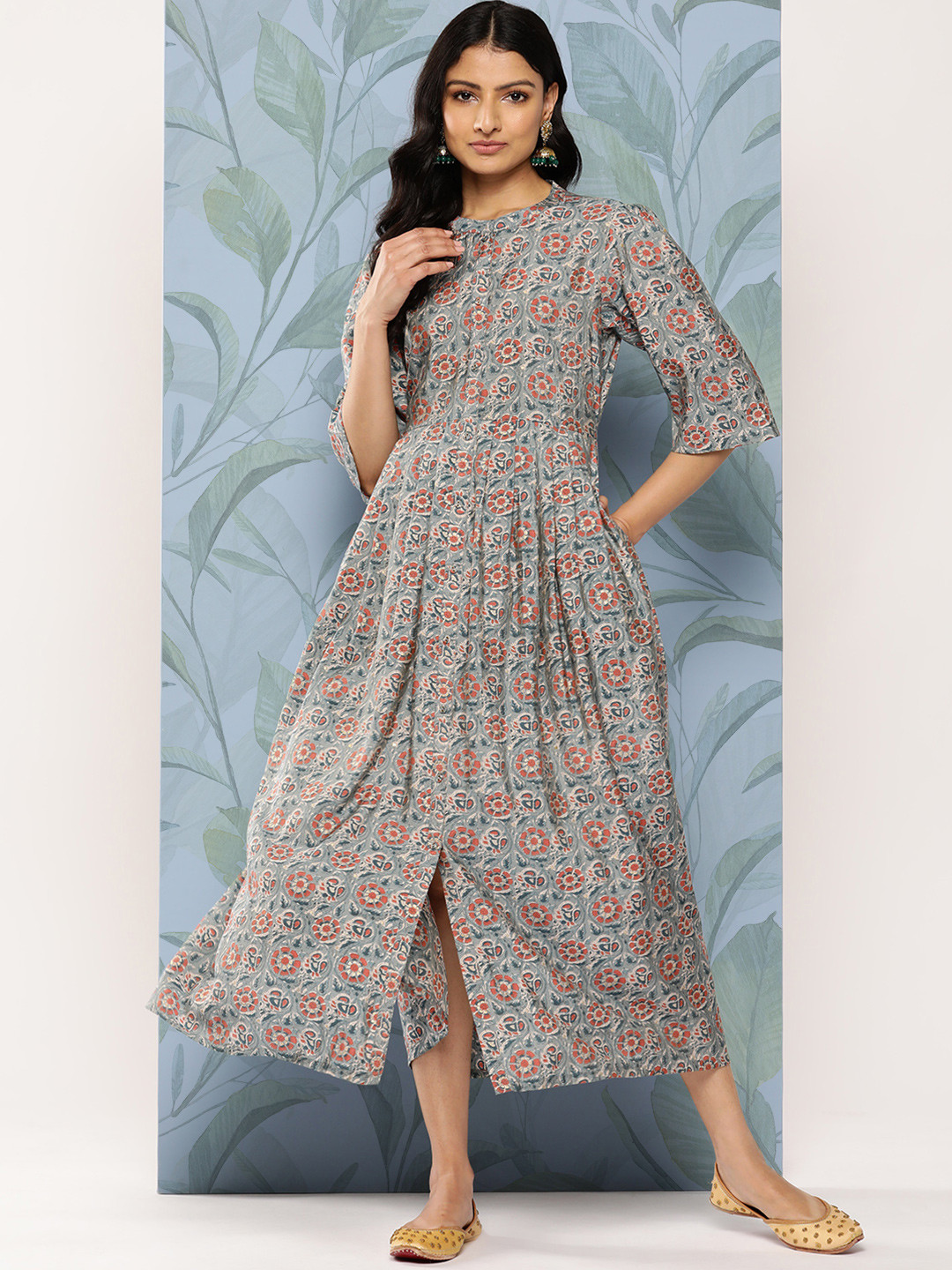 Buy Libas Floral Ethnic Midi Dress - Dresses for Women 22117144 | Myntra