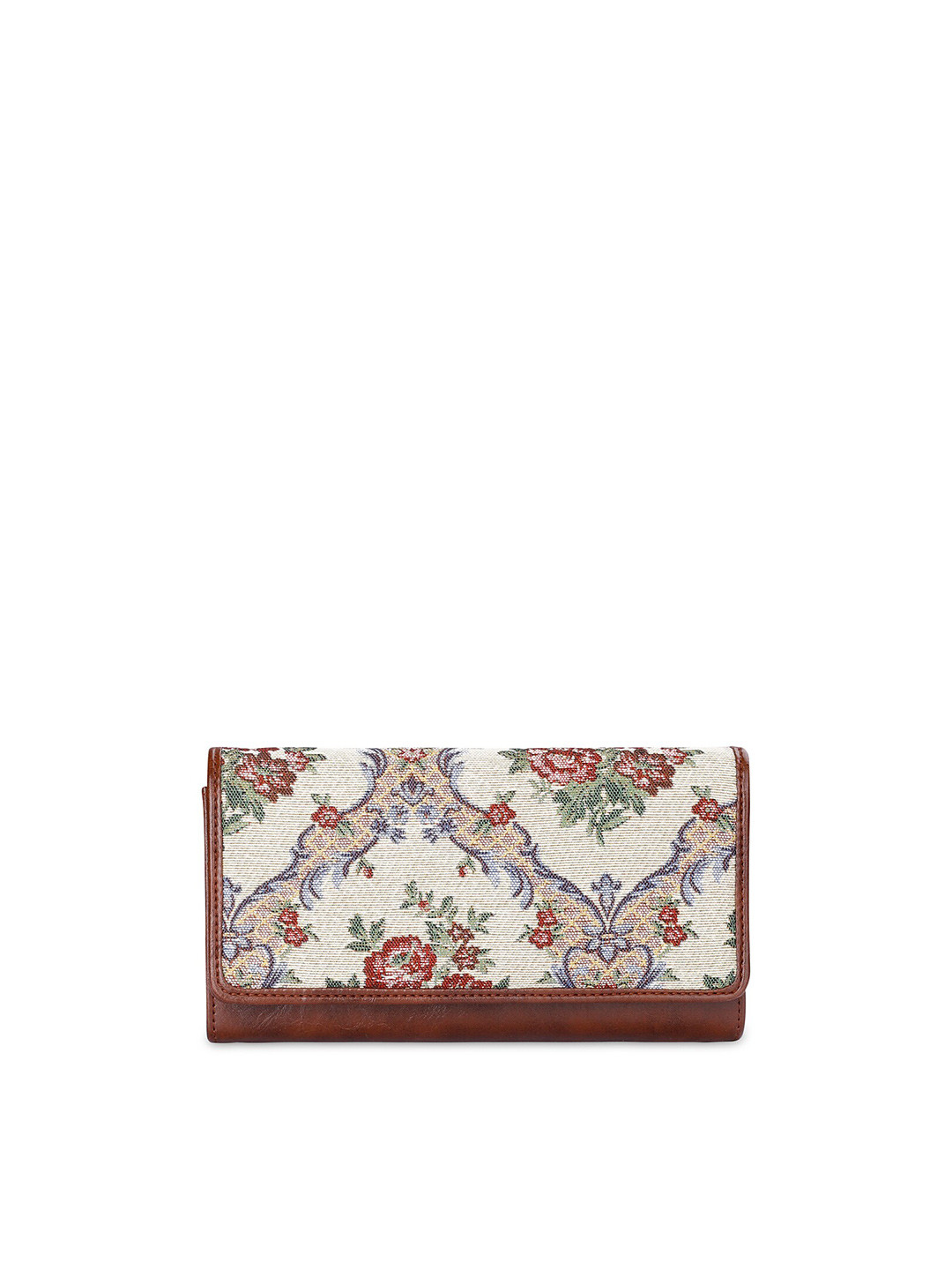 Buy THE CLOWNFISH Sharon Floral Printed Tapestry Two Fold Wallet ...