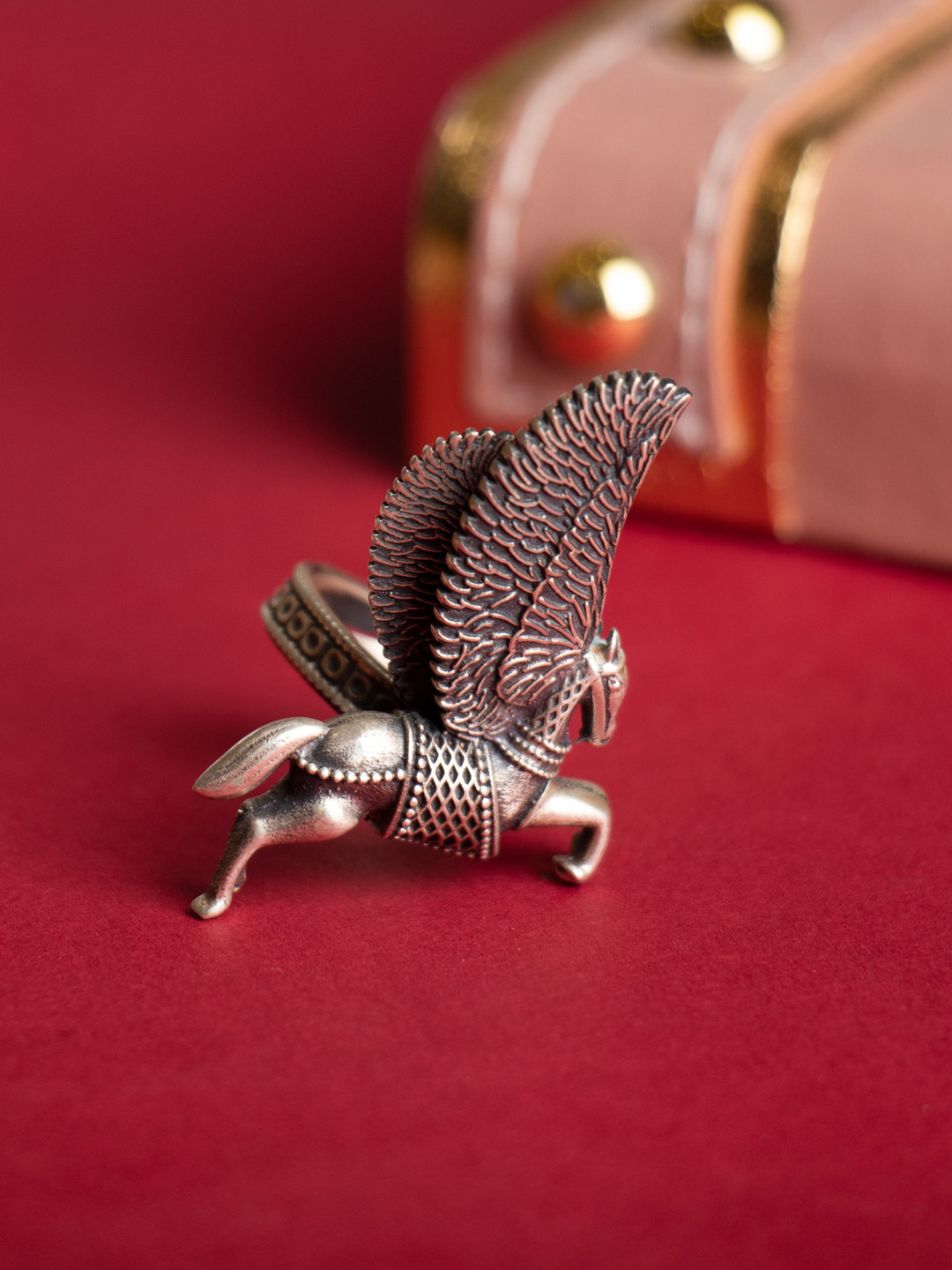 Buy Shyle 925 Sterling Silver Oxidized Shaahi Ghoda Adjustable Finger ...