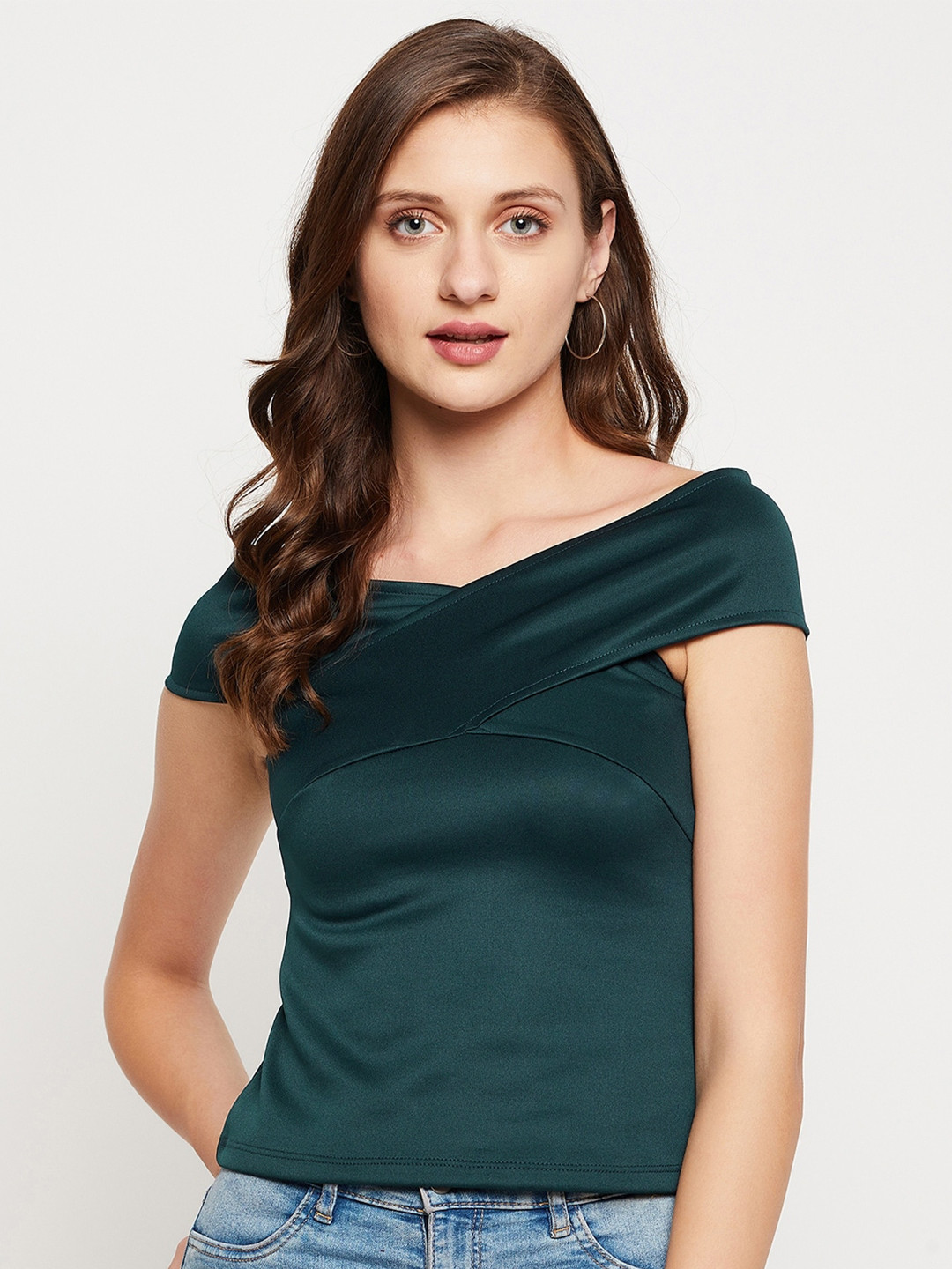 Buy LE BOURGEOIS Off Shoulder Fitted Top - Tops for Women 22122088 | Myntra