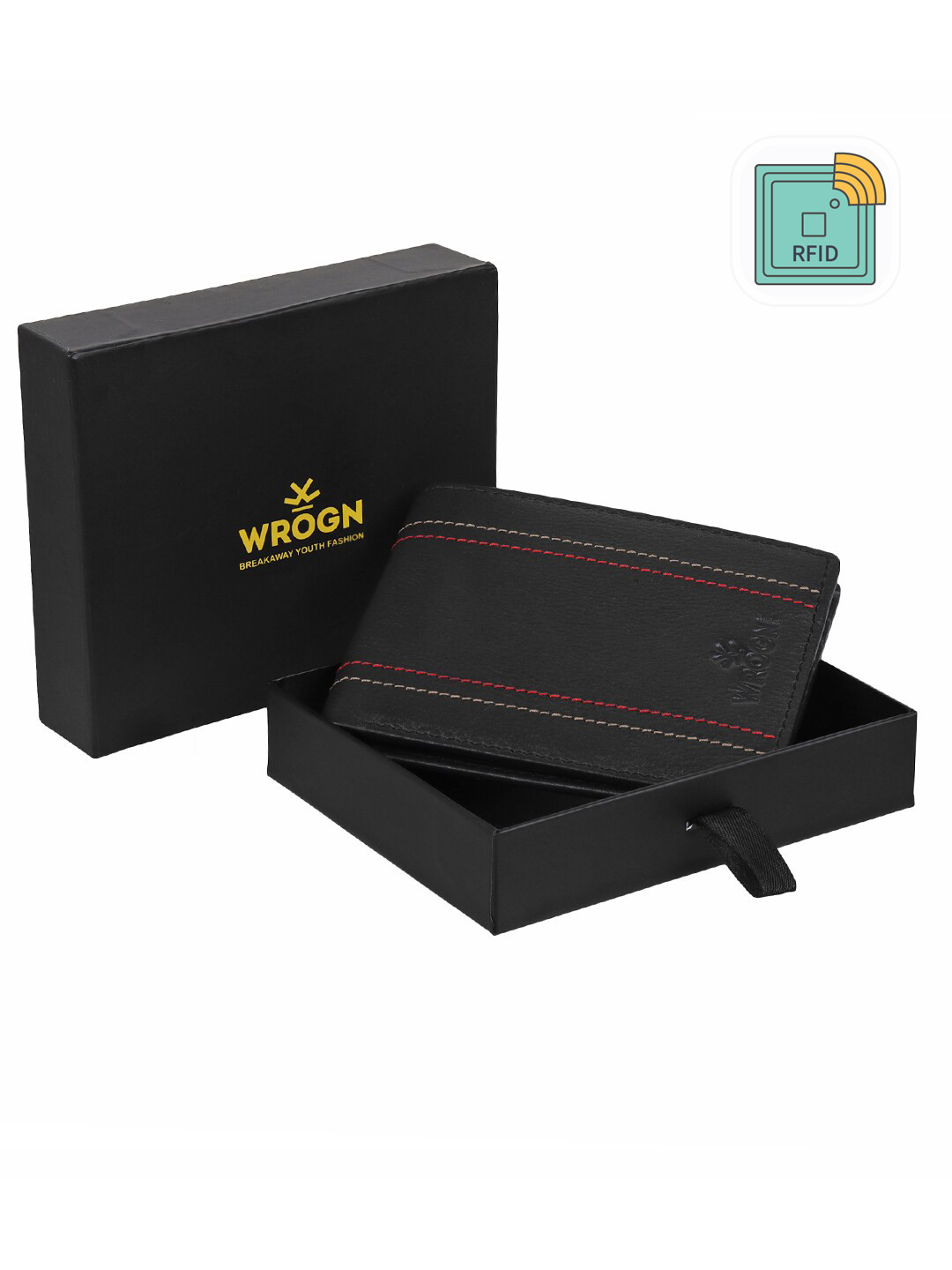 Buy WROGN Men Leather Two Fold Wallet - Wallets for Men 22123050 | Myntra