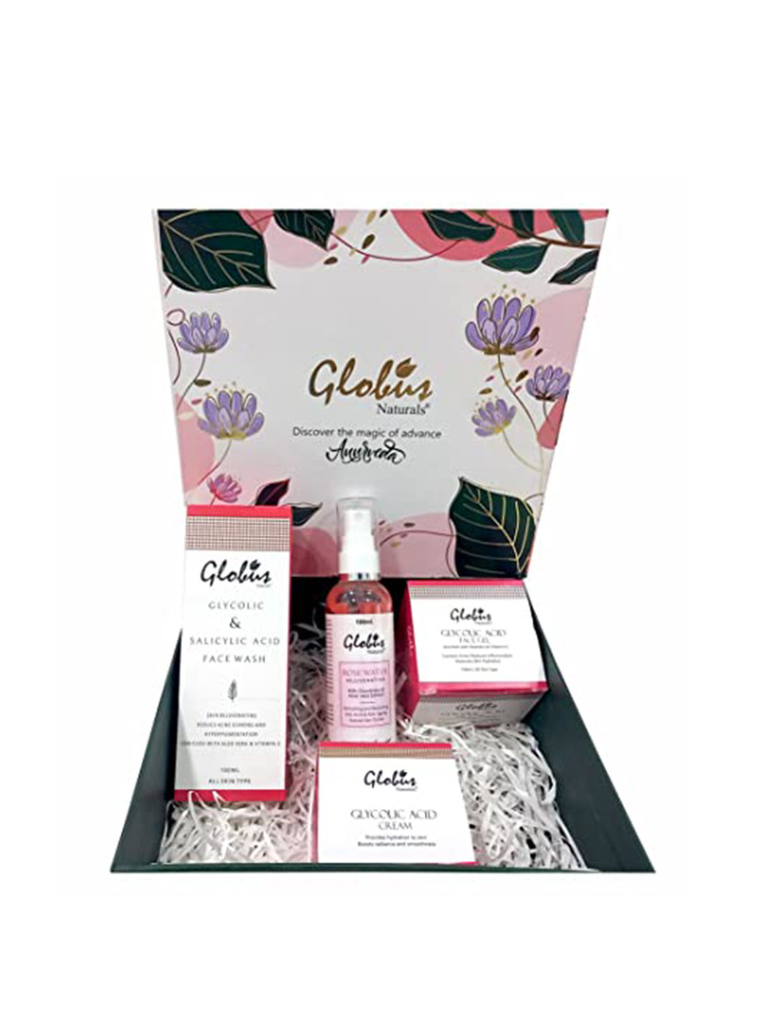 Buy Globus Naturals Anti Acne Glycolic Acid Face Care Gift Box - Skin ...