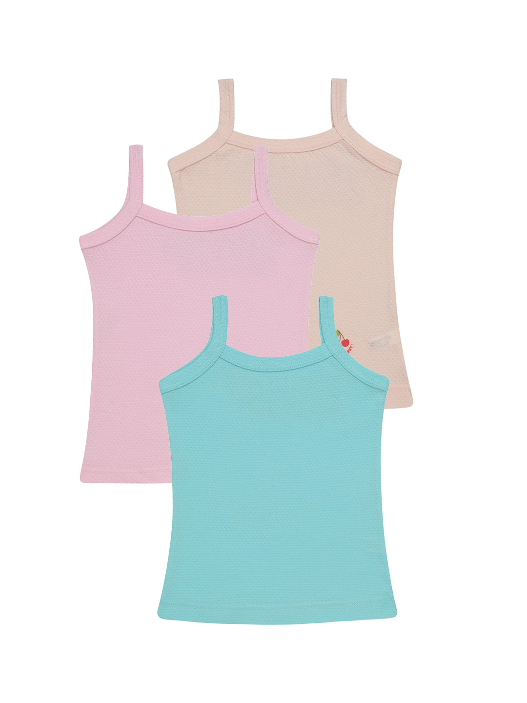 Buy Bodycare Kids Girls Pack Of 3 Cotton Innerwear Vests - Innerwear ...