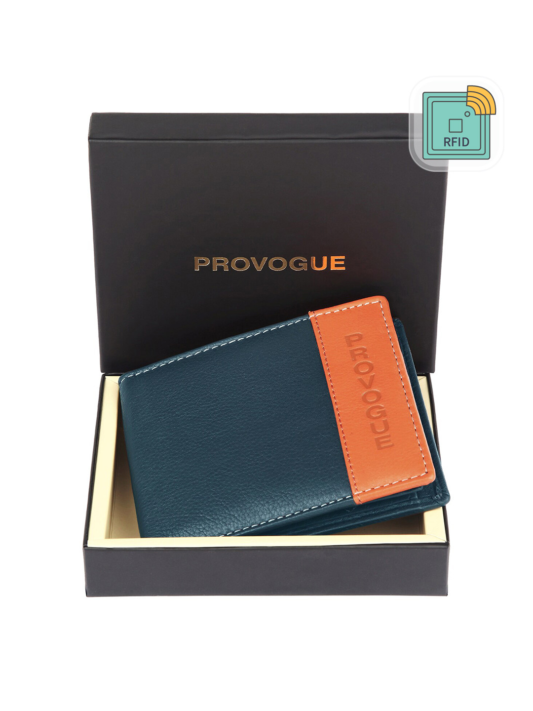 Buy Provogue Men Colourblocked RFID Leather Two Fold Wallet - Wallets ...
