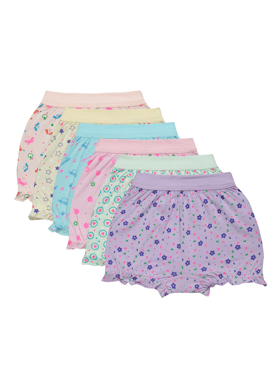 Buy Bodycare Kids Kids Pack Of 6 Assorted Cotton Bloomer Briefs ...