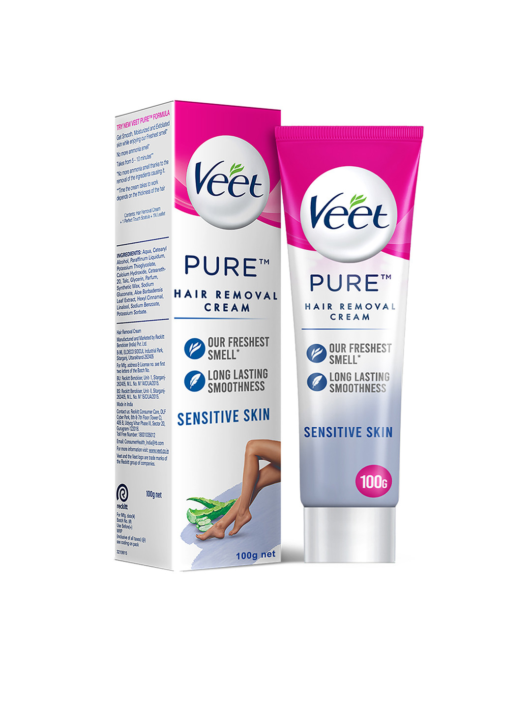 Buy Veet Pure Hair Removal Cream 100 G - Shaving And Hair Removal for ...