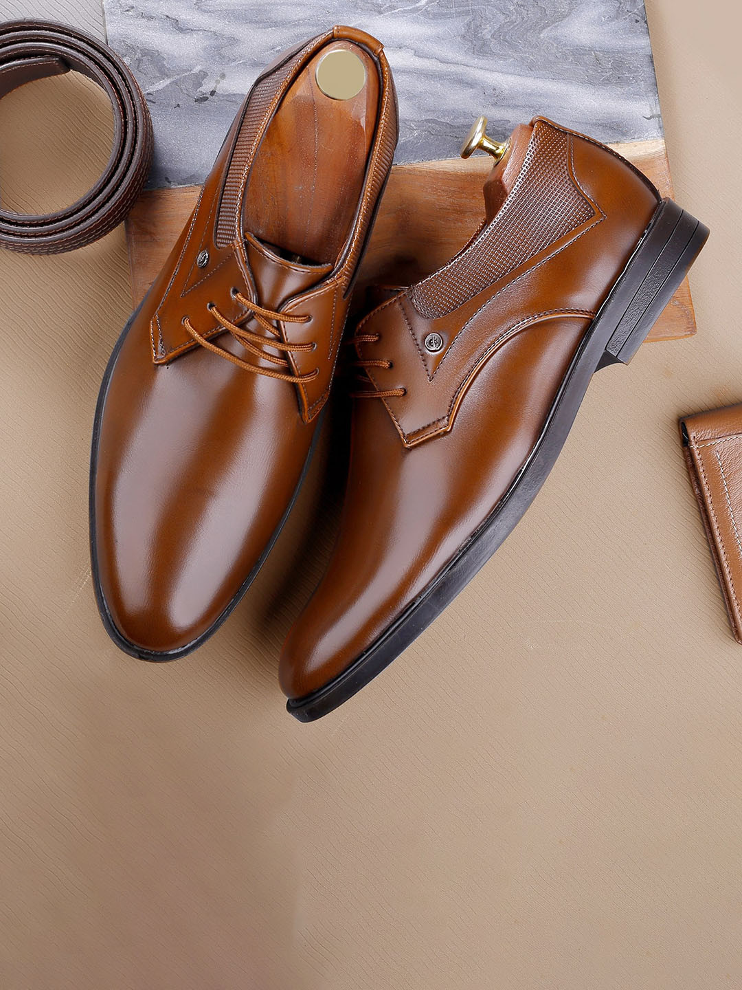Buy Bacca Bucci Men Textured Formal Derbys - Formal Shoes for Men ...