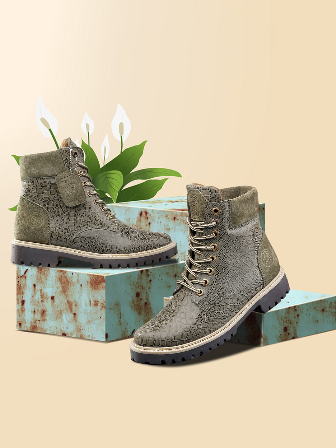 Buy Bacca Bucci Women Mid Top Pure Leather Heeled Boots - Boots for ...