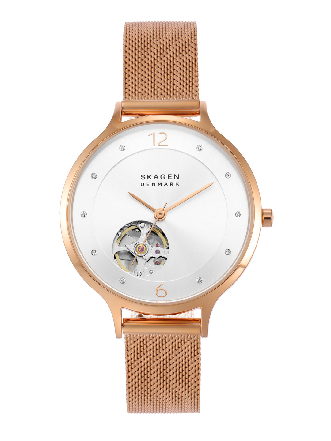 Buy SKAGEN Women Anita Skeleton Automatic Analogue Watch SKW3082 ...