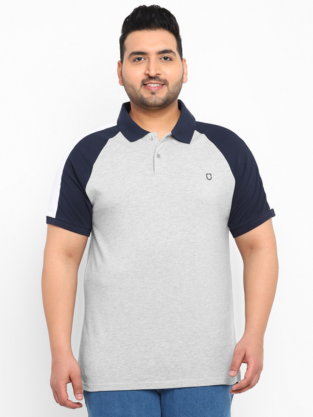 Buy Urbano Plus Men Plus Size Polo Collar Cotton T Shirt - Tshirts for ...