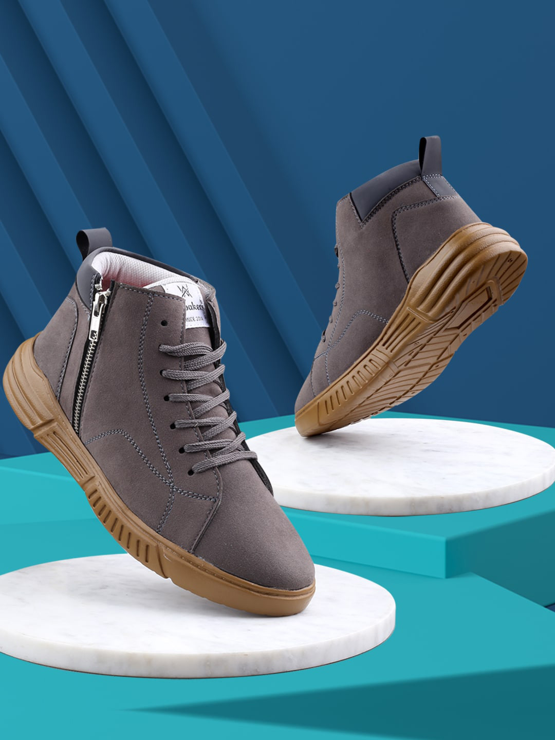 Buy Woakers Men Waterproof Lining Mid Top Sneakers - Casual Shoes for ...