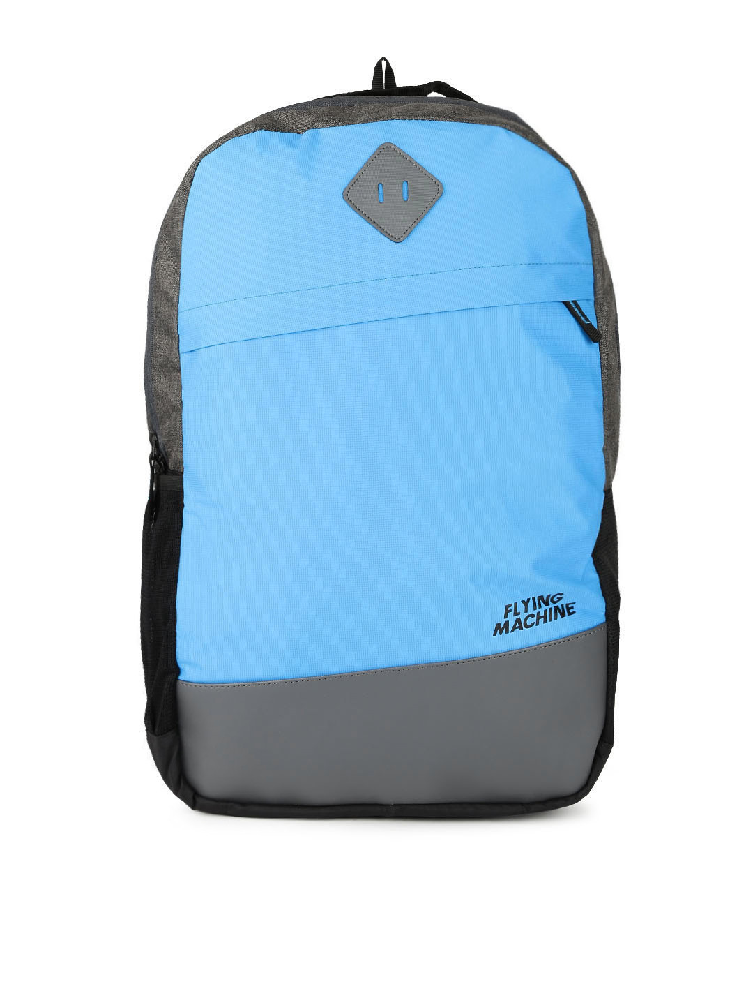 Buy Flying Machine Men Blue & Grey Colourblocked Backpack - Backpacks ...
