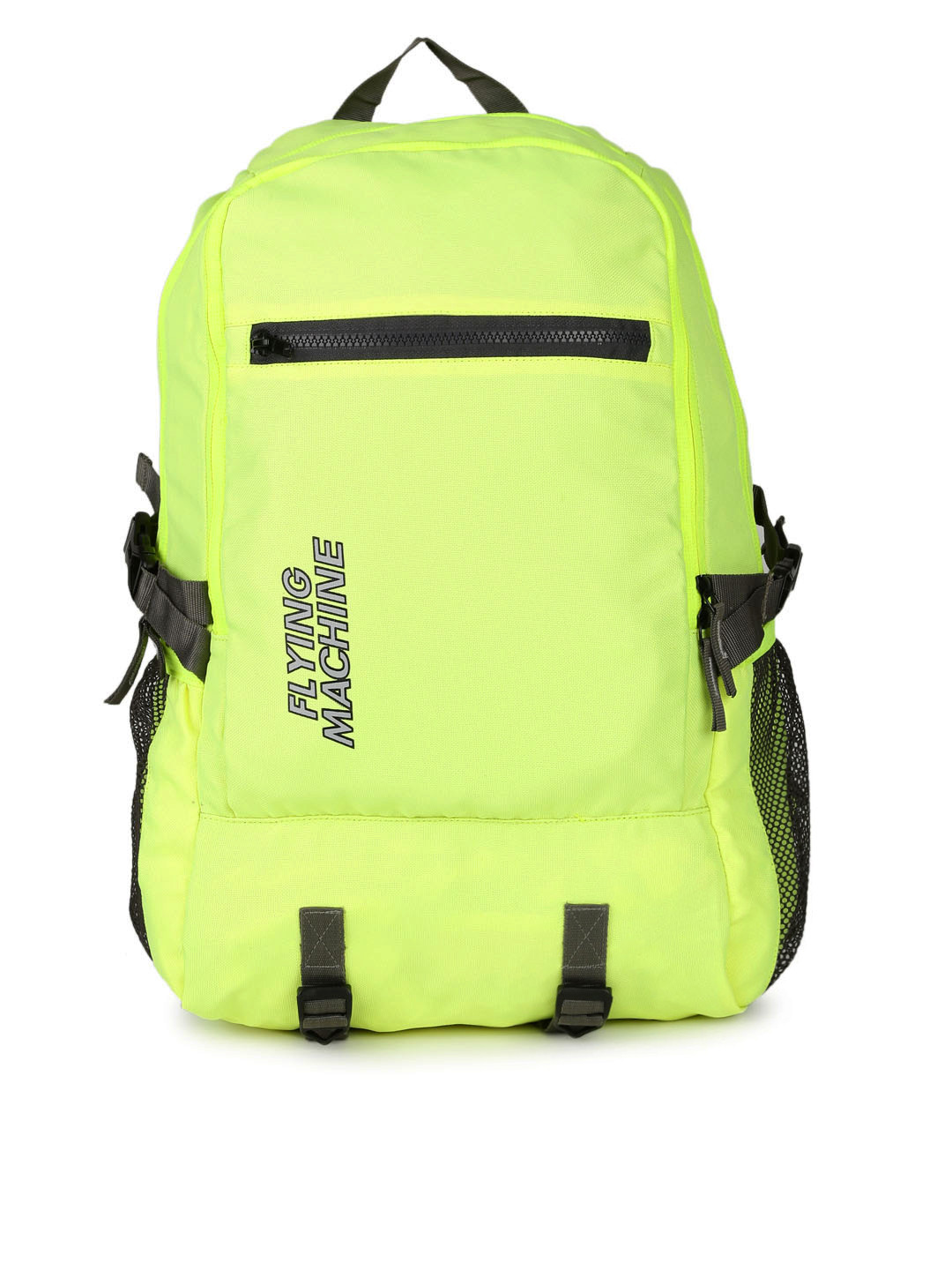 Buy Flying Machine Men Fluorescent Green Brand Logo Backpack ...