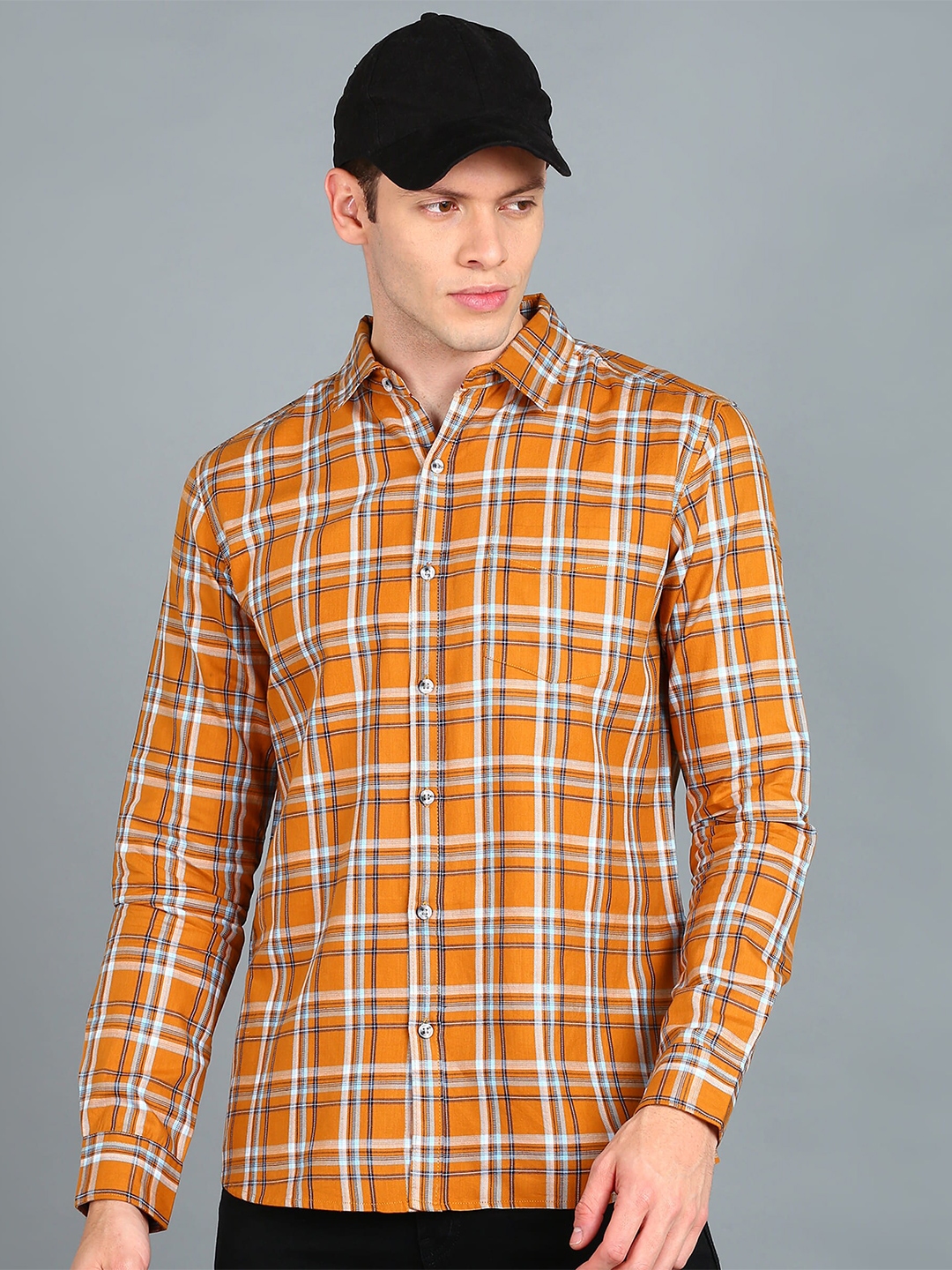 Buy Urbano Fashion Slim Fit Tartan Checks Cotton Casual Shirt Shirts