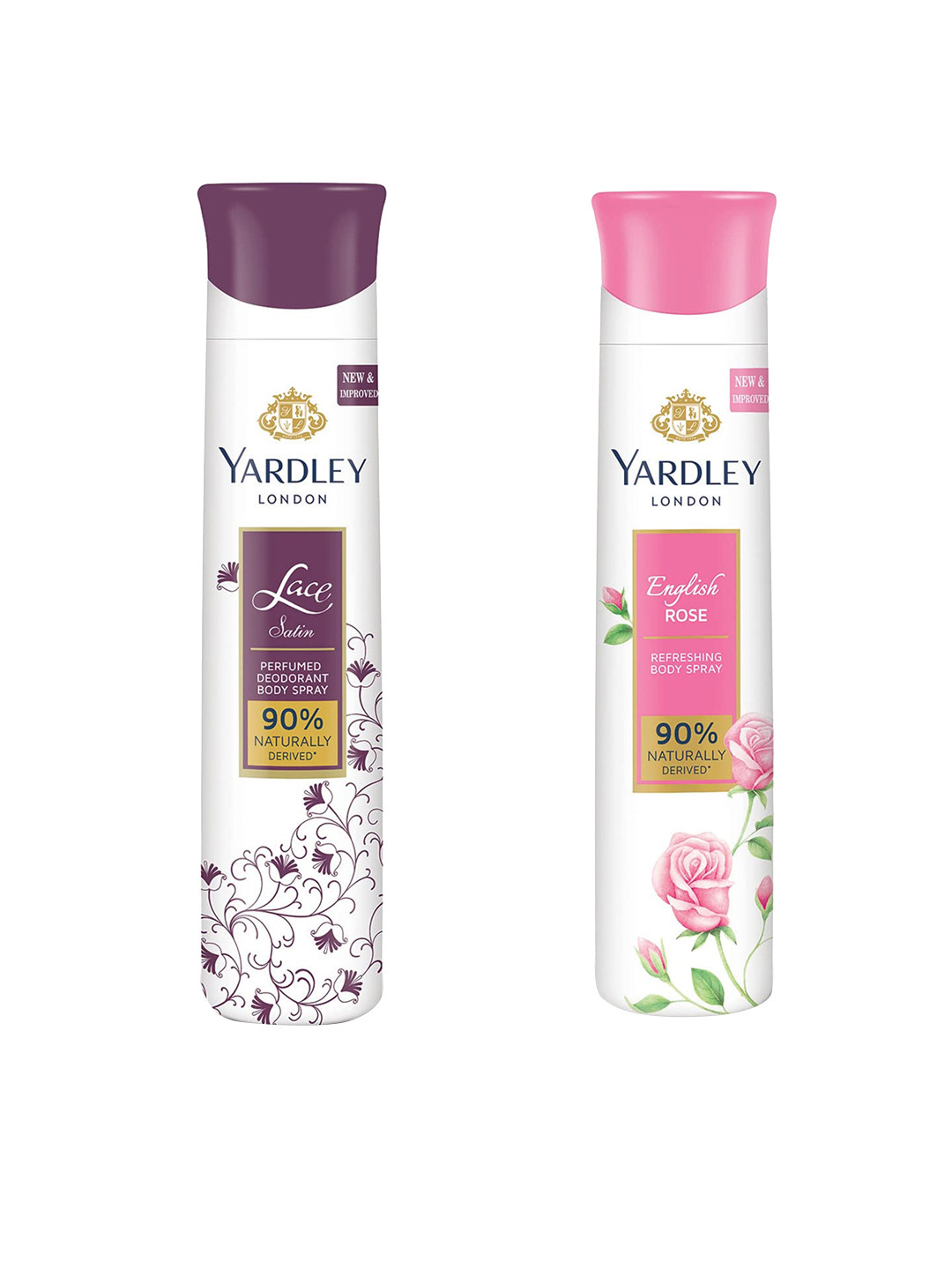 Buy YARDLEY LONDON Set Of 2 Perfumed Deodorant Body Spray Lace Satin ...