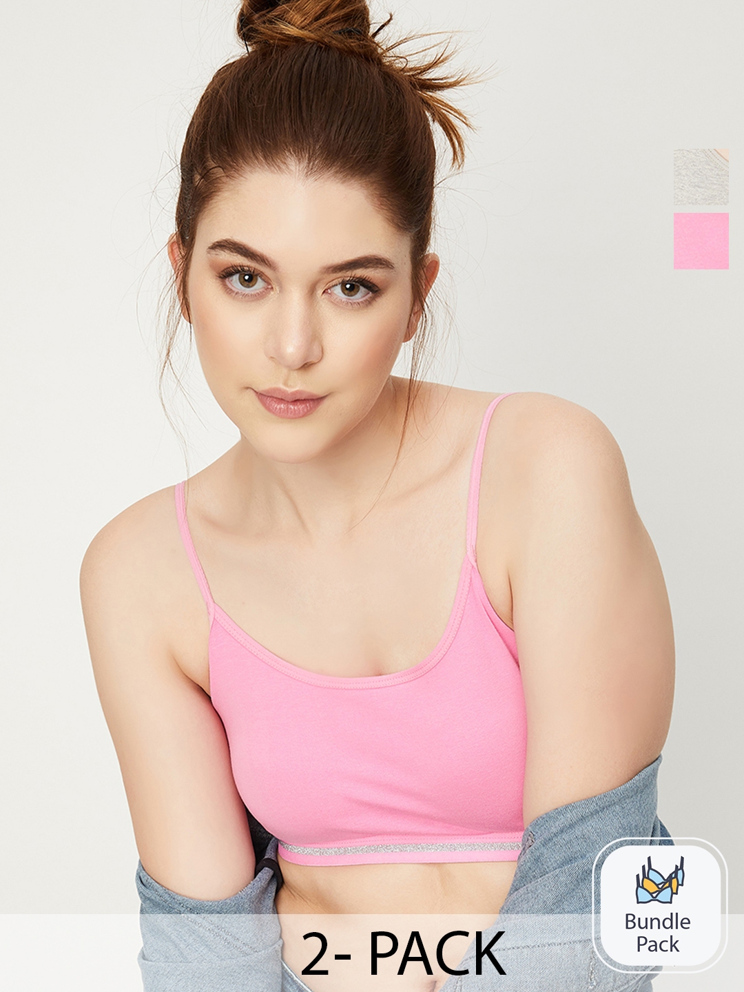 Buy Max Pack Of 2 Printed Lightly Padded Non Wired Full Coverage Super Support Bra Bra For