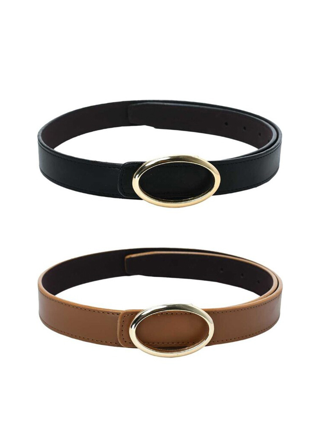 Buy Kastner Women Pack Of 2 Black 2 Push Pin Slim Belt - Belts for ...