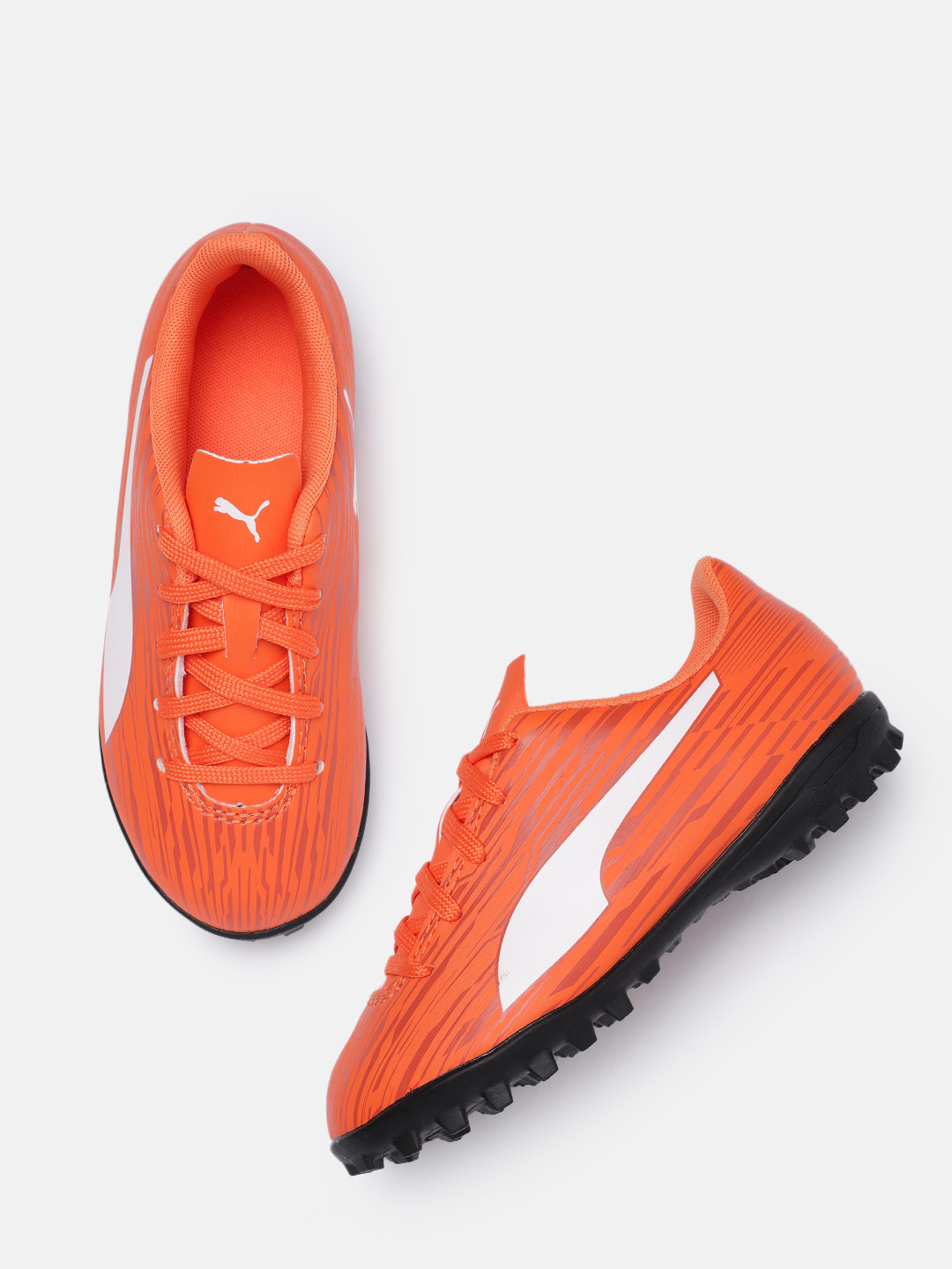 Buy Puma Unisex Kids Orange Football Shoes - Sports Shoes for Unisex ...