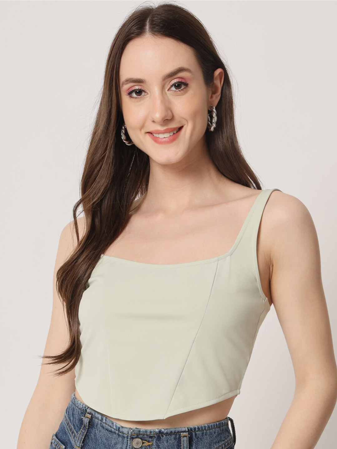 Buy Trend Arrest Corset Style Crepe Crop Top - Tops for Women 22167838 ...