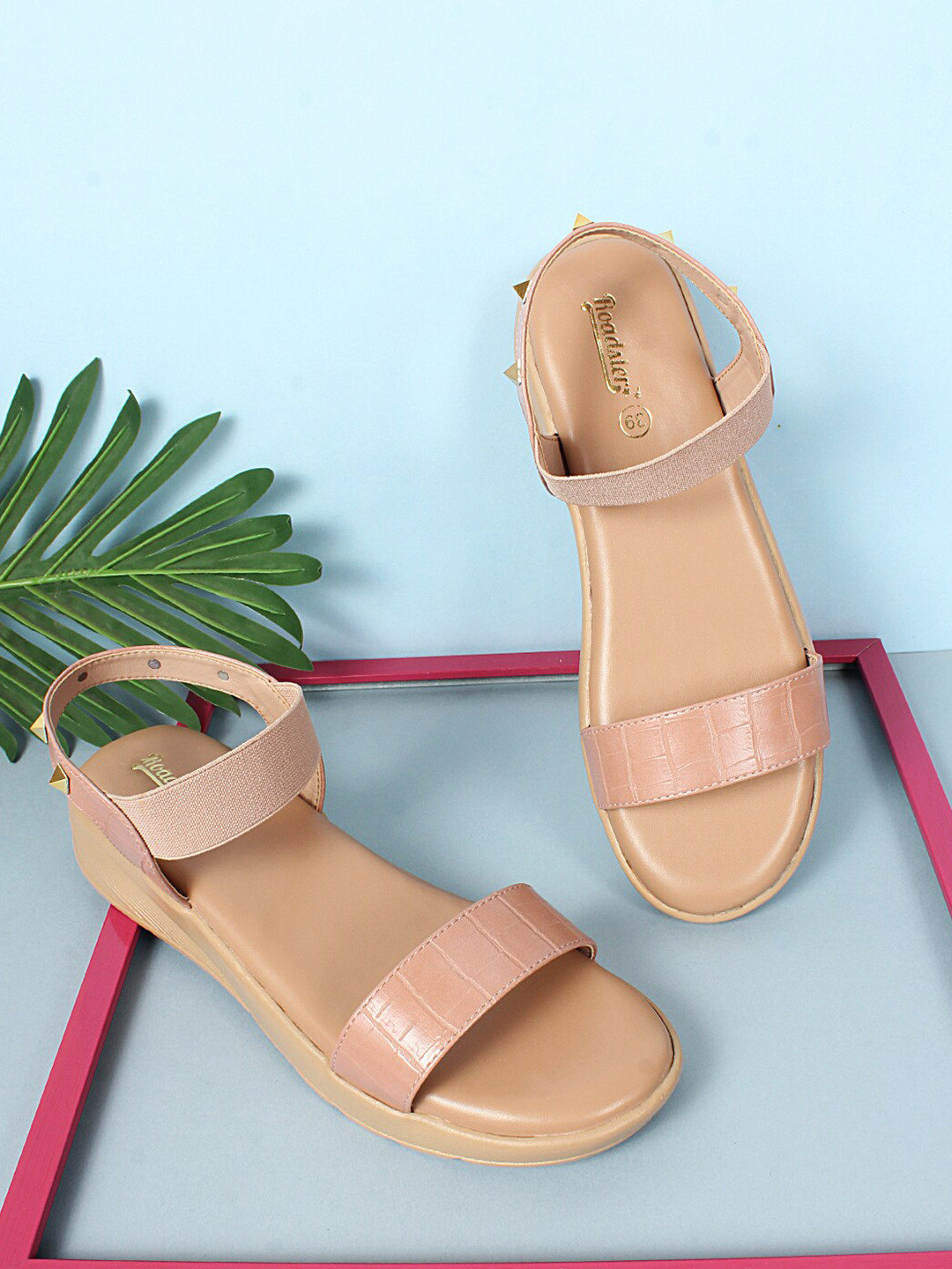 Buy Roadster Women Textured Open Toe Flats With Back Strap - Flats for ...