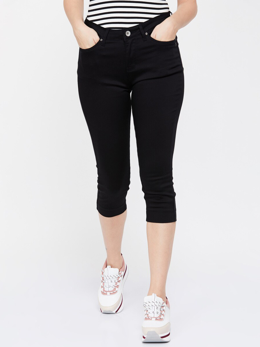Buy Xpose Women Skinny Fit High Rise Capris - Capris for Women 22176338 ...