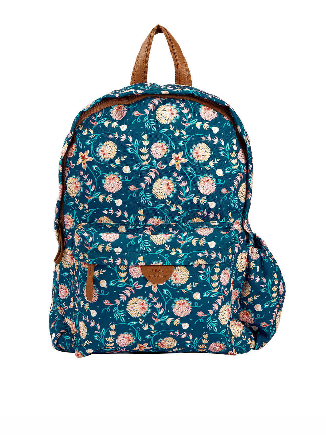 Buy TEAL BY CHUMBAK Women Printed Light Weight Medium Back Pack ...