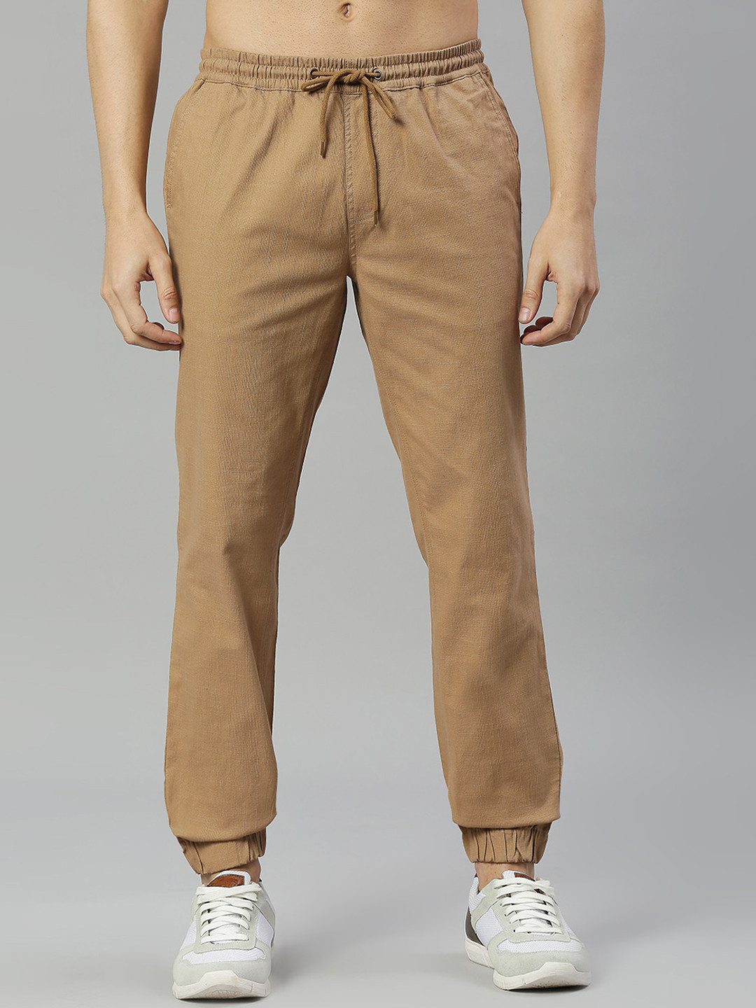 Buy HERE&NOW Men Comfort Slim Fit Easy Wash Joggers - Trousers for Men ...