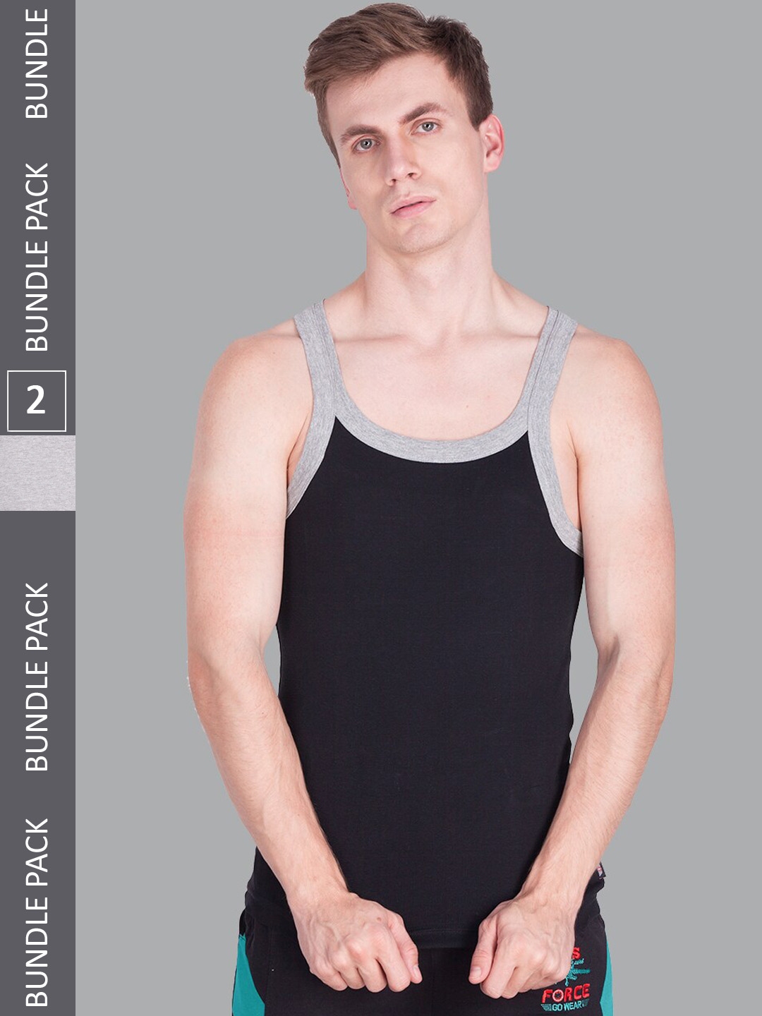 Buy Force Nxt Men Pack Of 2 Cotton Premium Gym Vests Innerwear Vests