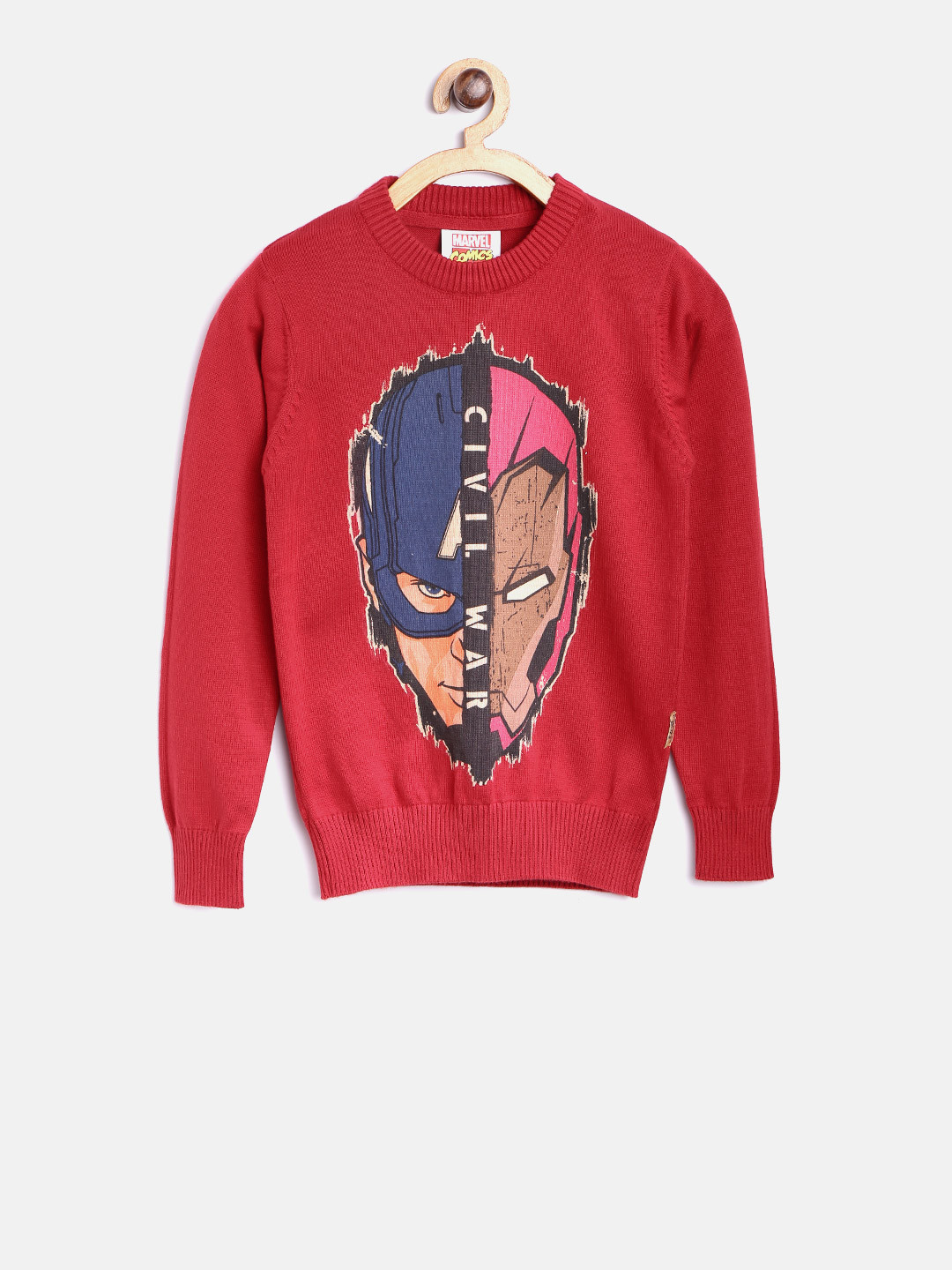 Buy Flying Machine Boys Red Printed Sweater - Sweaters for Boys 2218223 ...