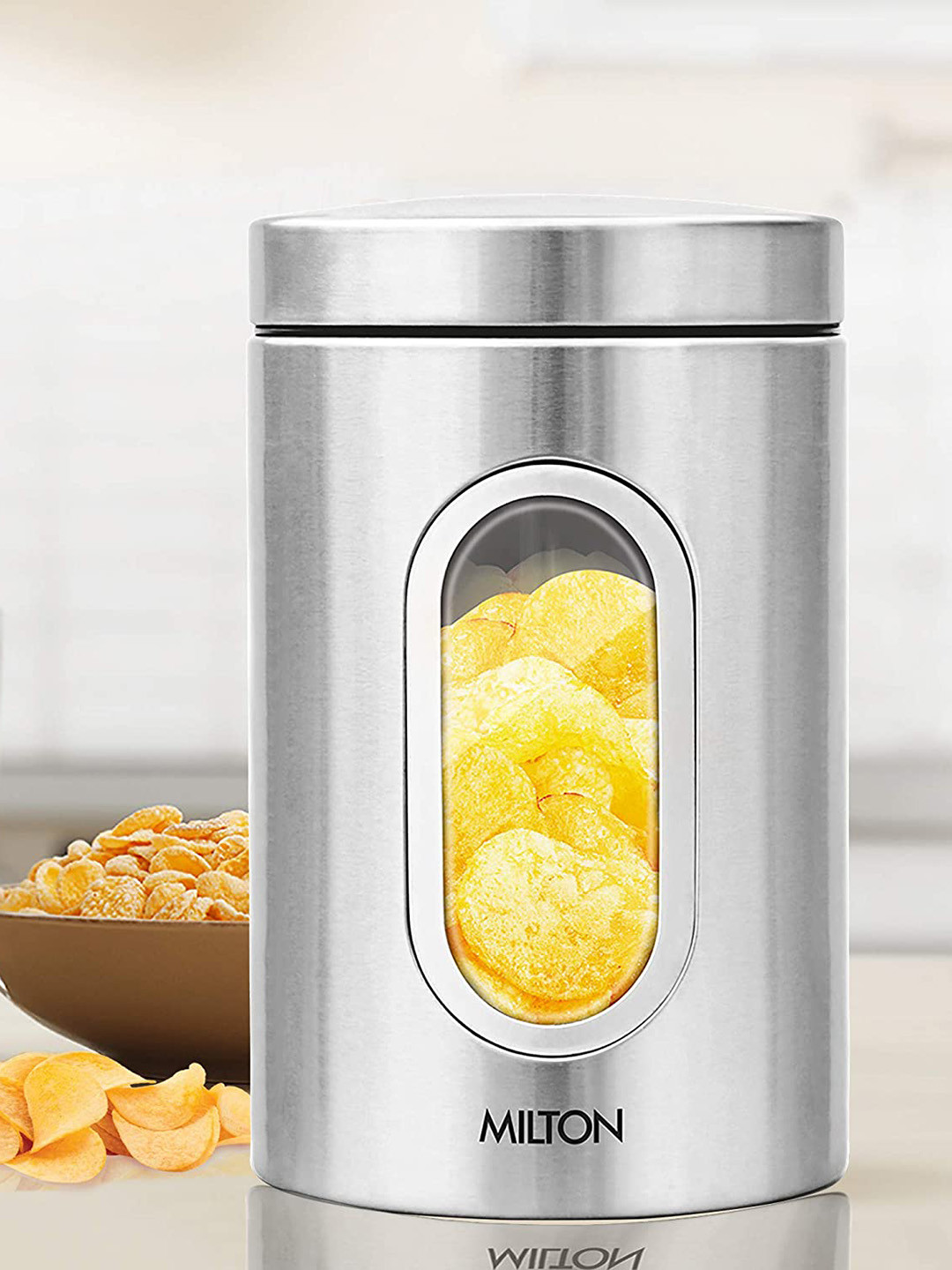 Buy Milton Steel Clear Round Storage Jar 1 L - Container for Unisex ...