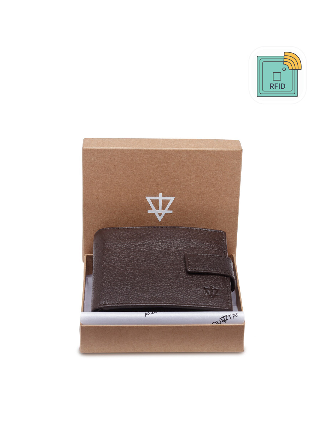 Buy AQUATAN Men Textured Genuine Leather Three Fold RFID Wallet ...