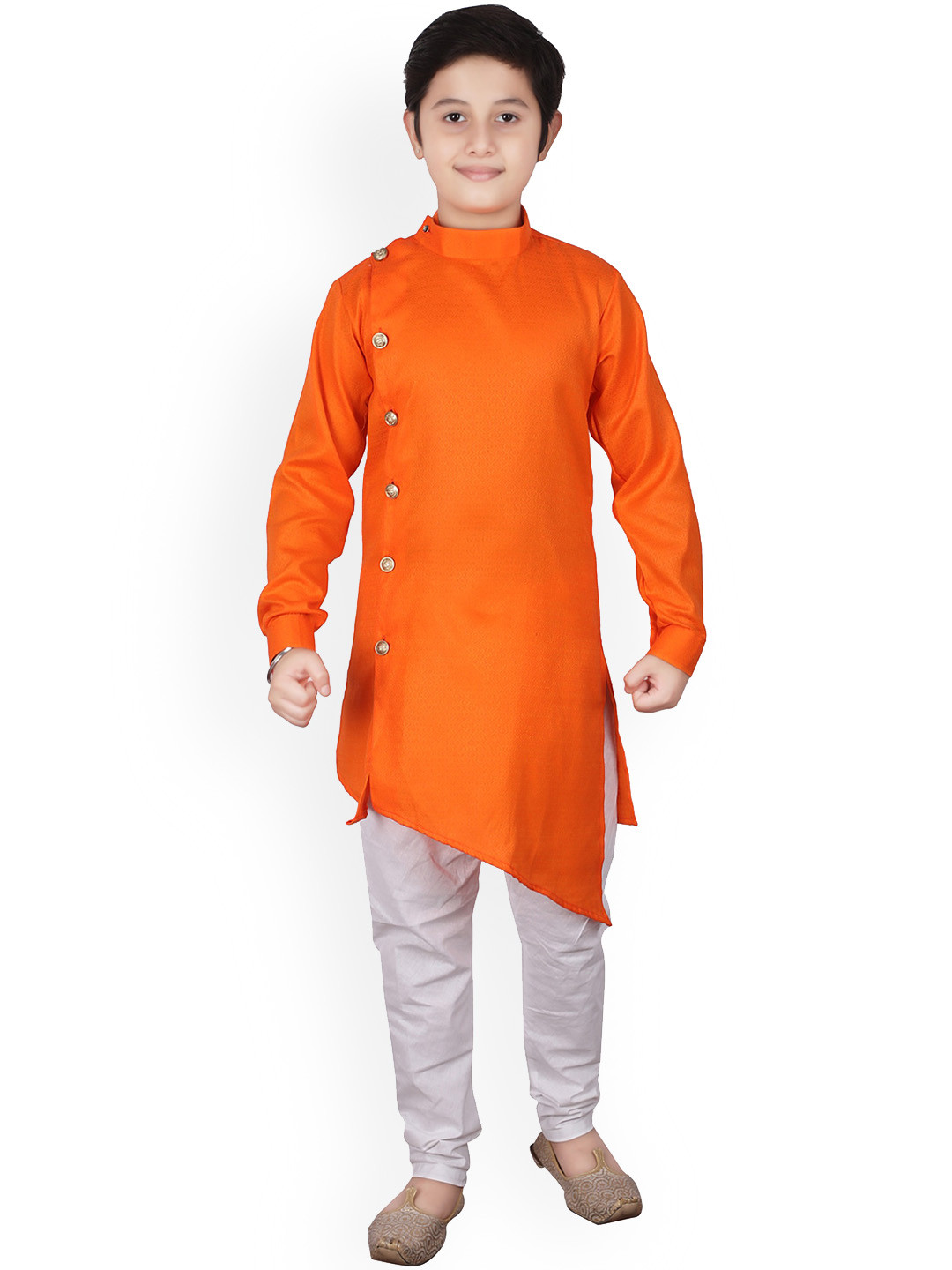 Buy Pro Ethic STYLE DEVELOPER Boys Angrakha Asymmetric Kurta With ...